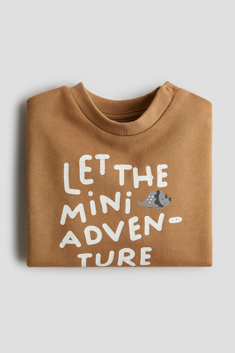 Printed Sweatshirt - Brown/Adventure - Kids | H&M US