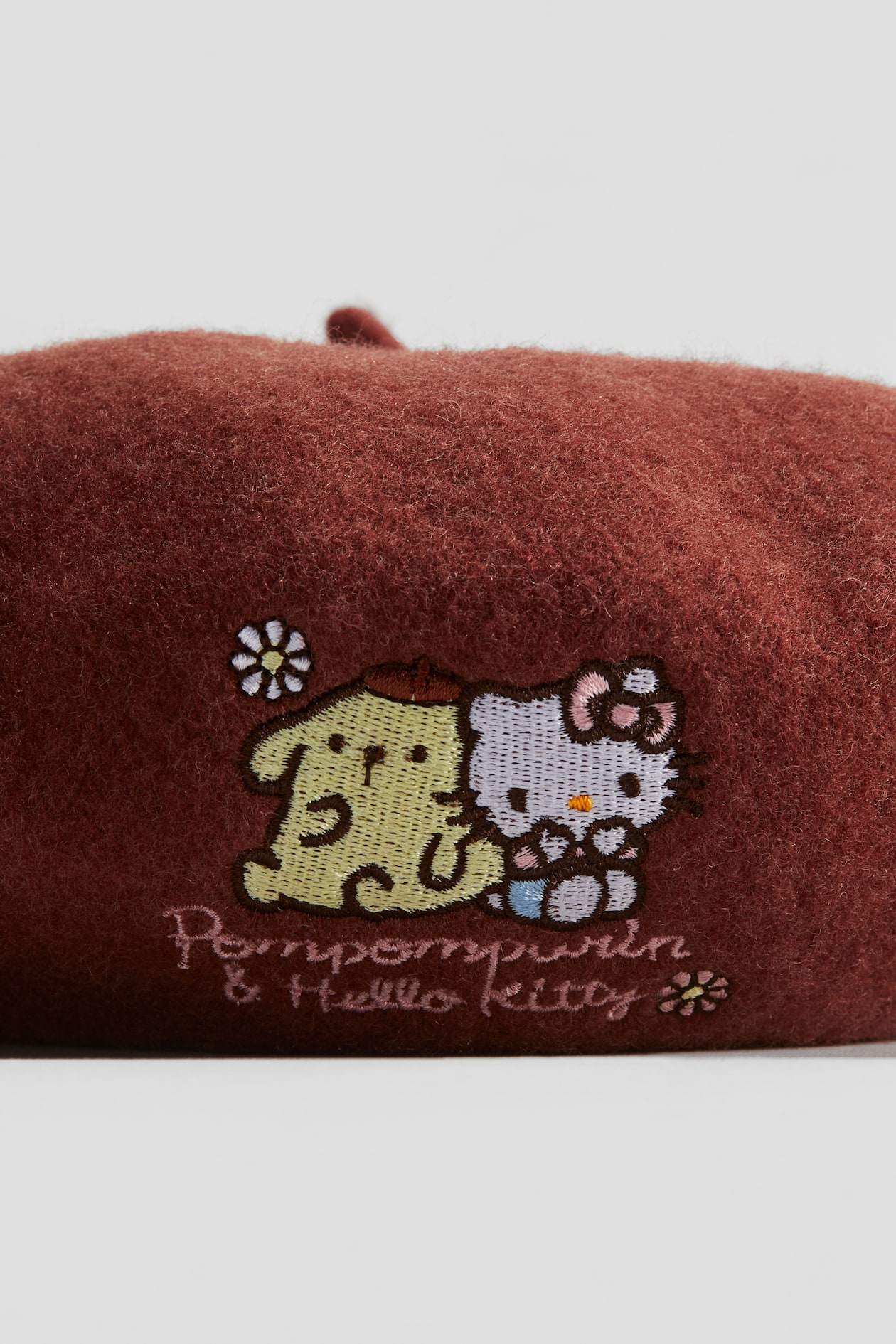 Brown/Hello Kitty Appliquéd Wool Beret for kids | H&M US