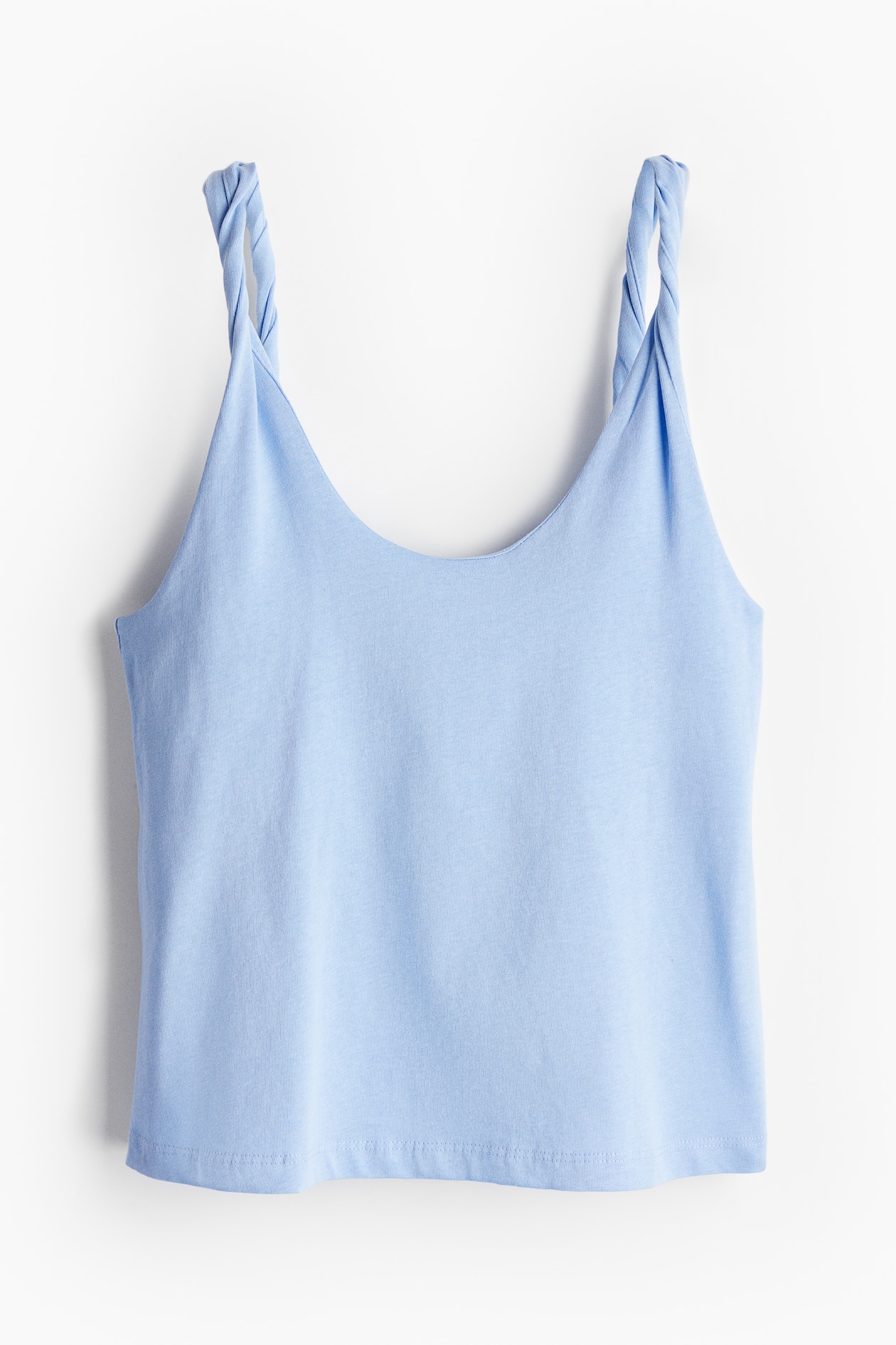 Women's Light blue Tank Top with Twisted Shoulder Straps | H&M US