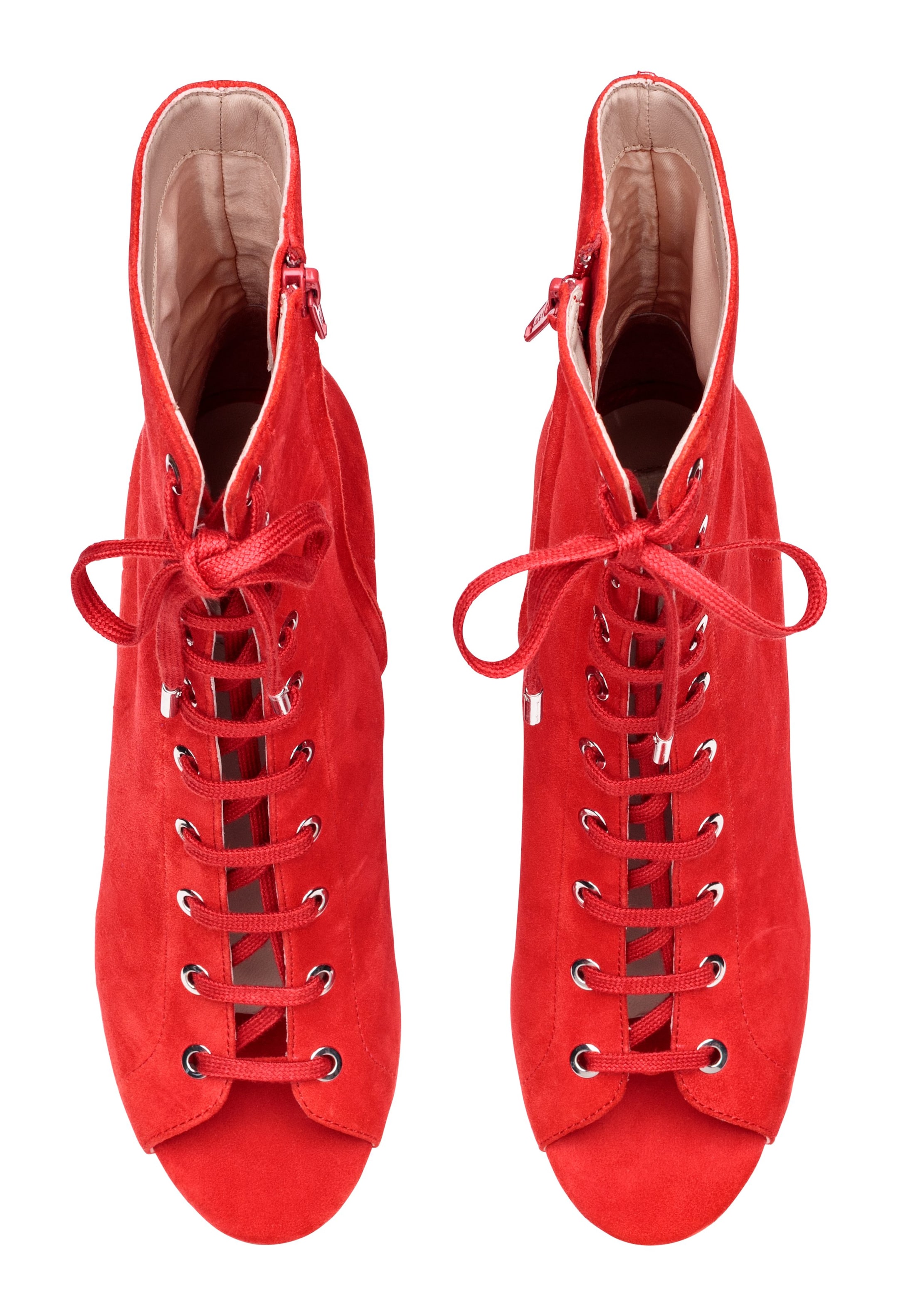 Bottines en suède - Rouge vif - FEMME | H&M FR