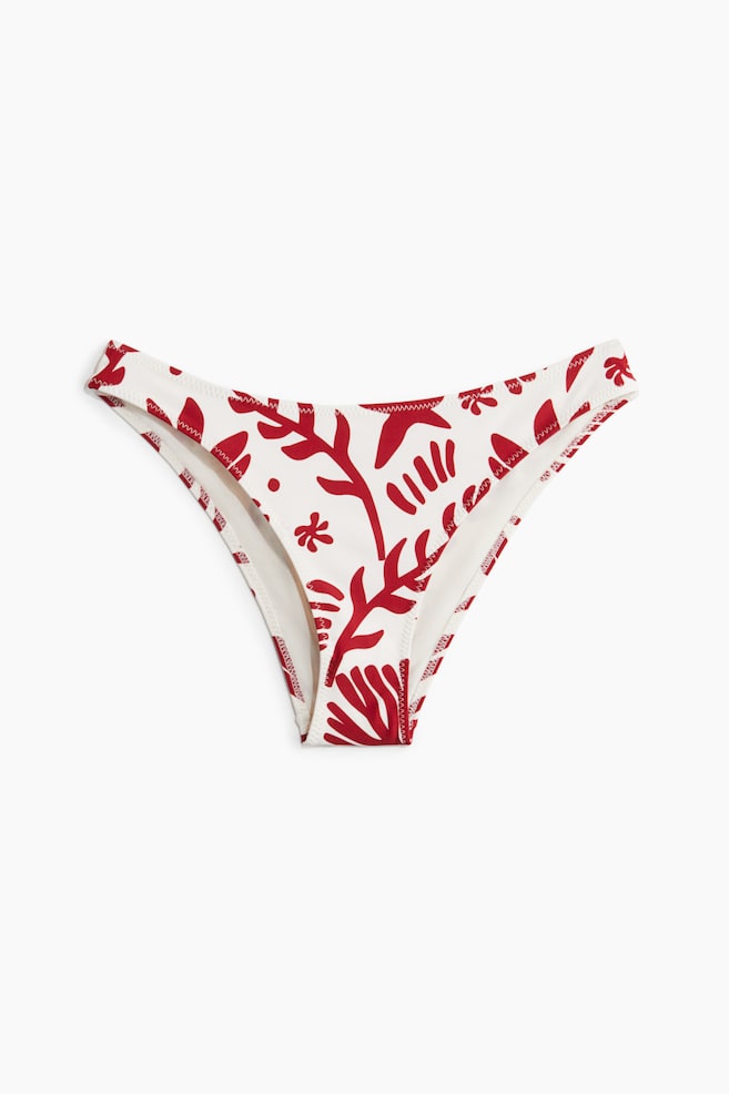 Bragas de bikini Cheeky - Blanco/Diseño rojo oscuro - Ladies | H&M MX