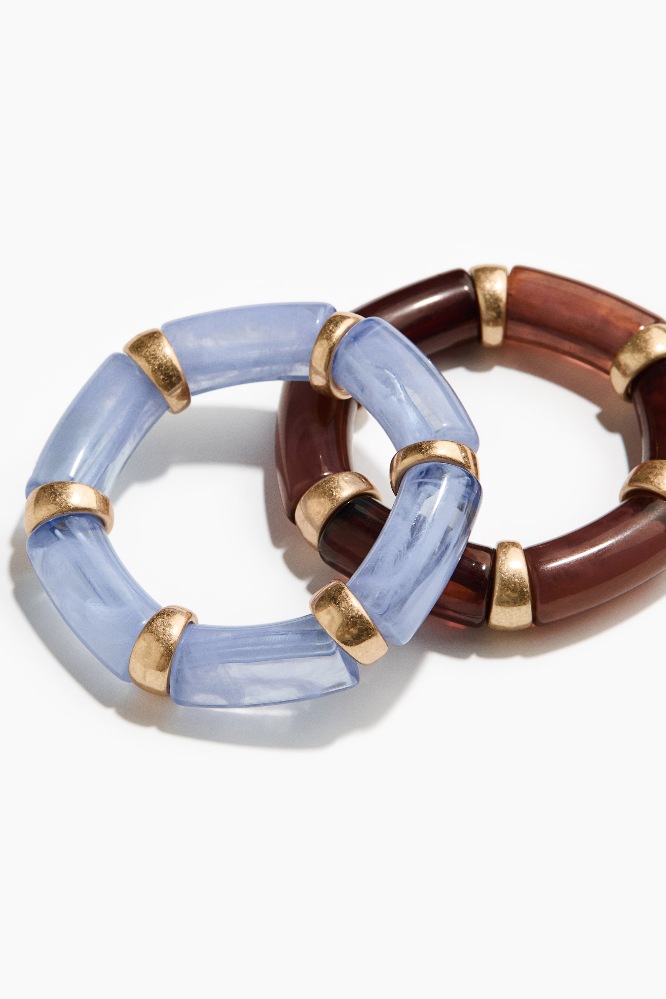2-pack bracelets - Light blue/Brown - Ladies | H&M