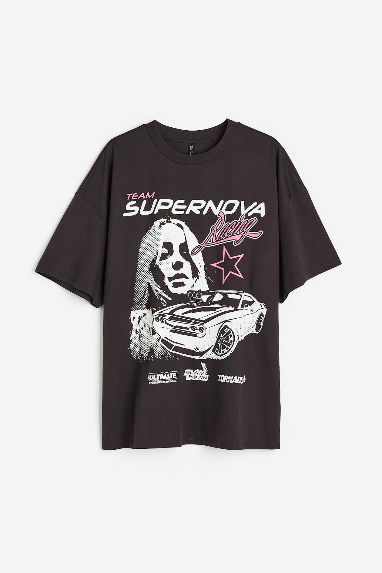 H&M+ T-shirt oversize imprimé - Noir/Team Supernova - FEMME | H&M FR