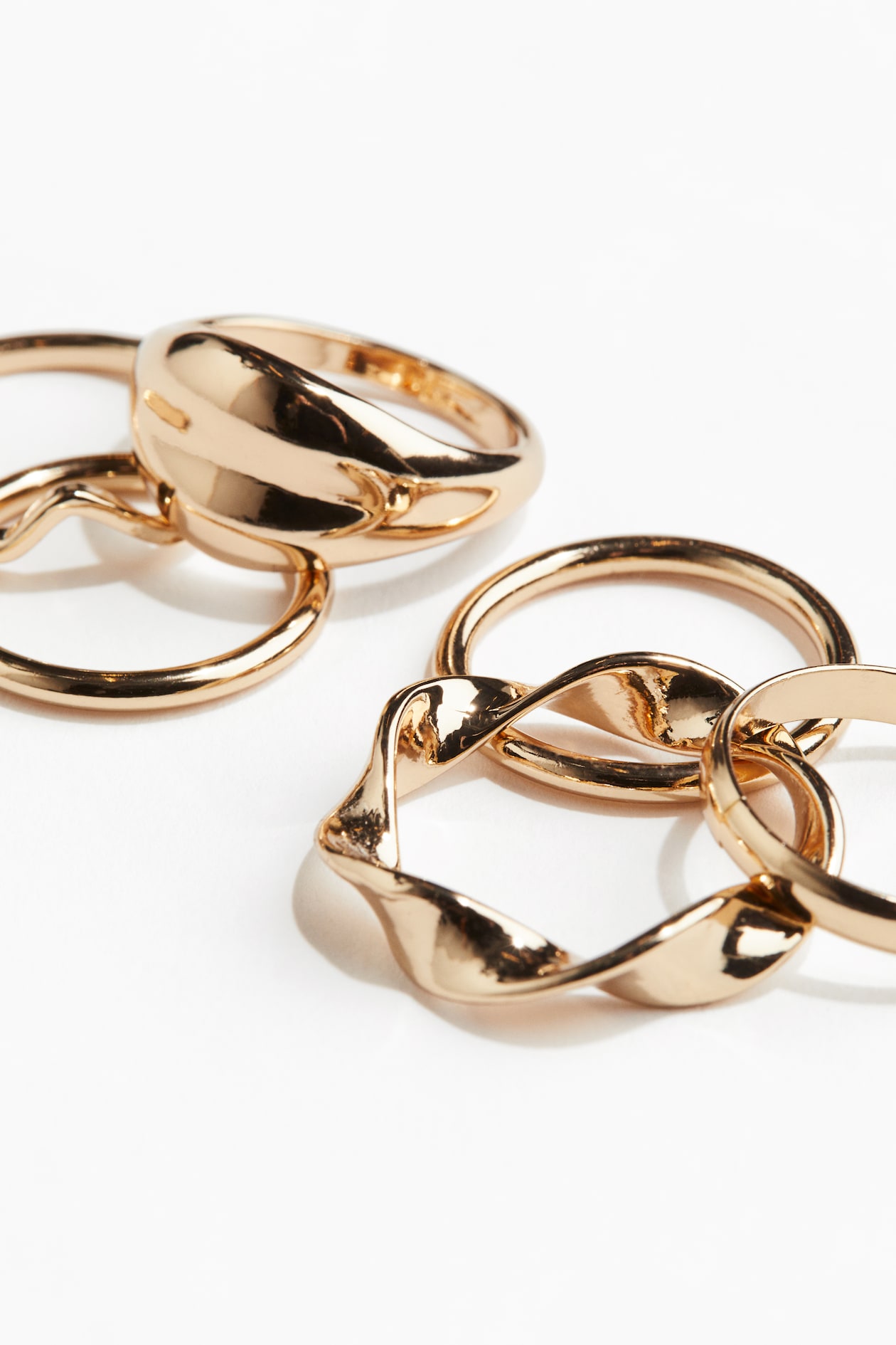 Women's Gold-coloured 6-pack rings | H&M IN