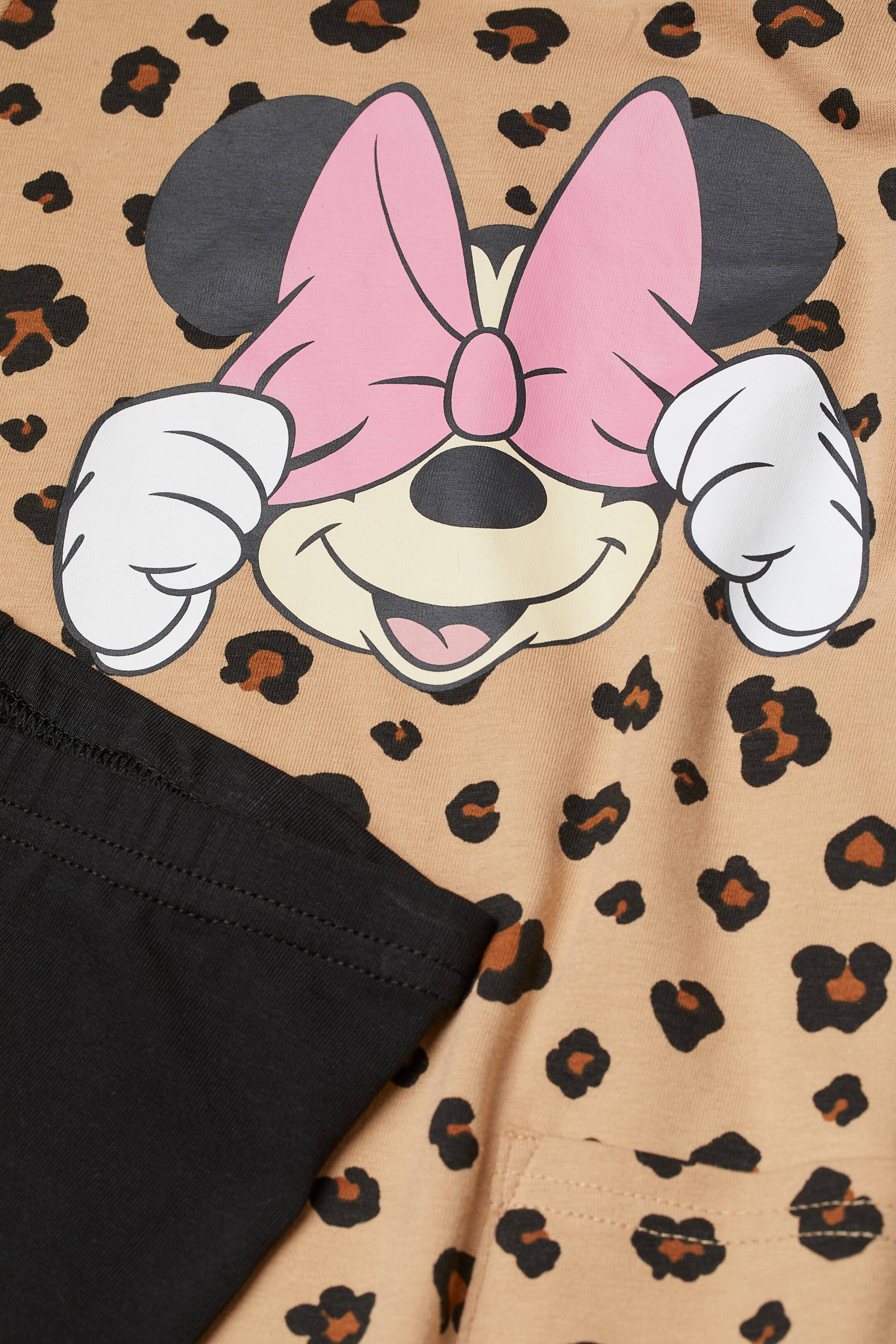 2-piece Printed Set - Beige/Minnie Mouse - Kids | H&M CA