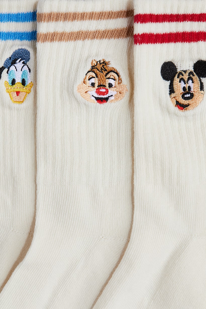 White/Disney 5-pack Intarsia-motif Socks for kids | H&M CA