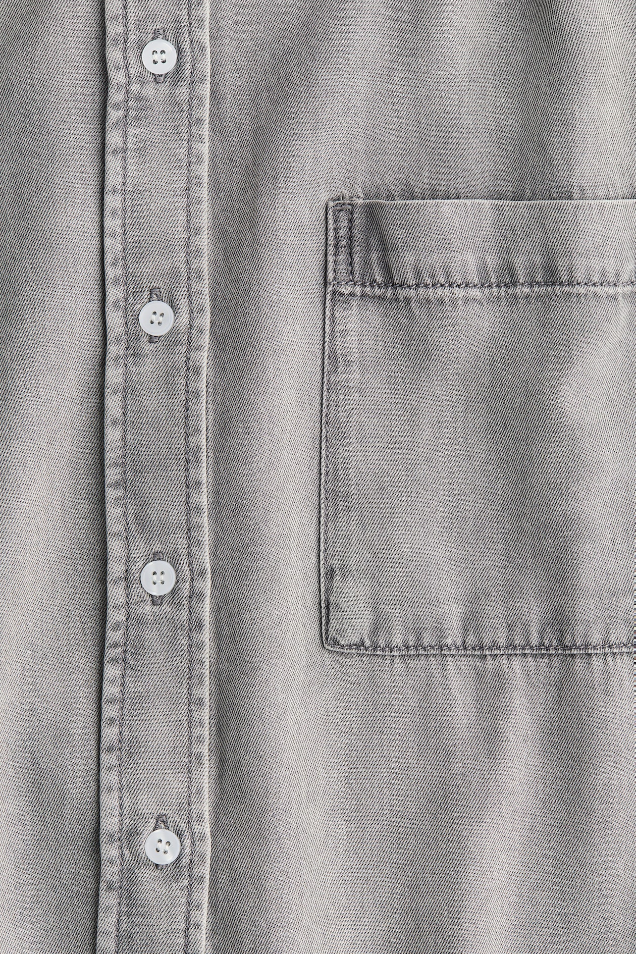 Women's Denim gray Lyocell Denim Shirt | H&M US