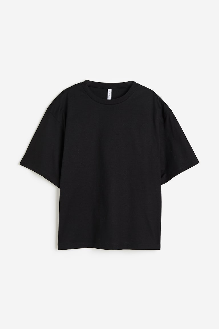 Boxy T-shirt - Black - Ladies | H&M GB