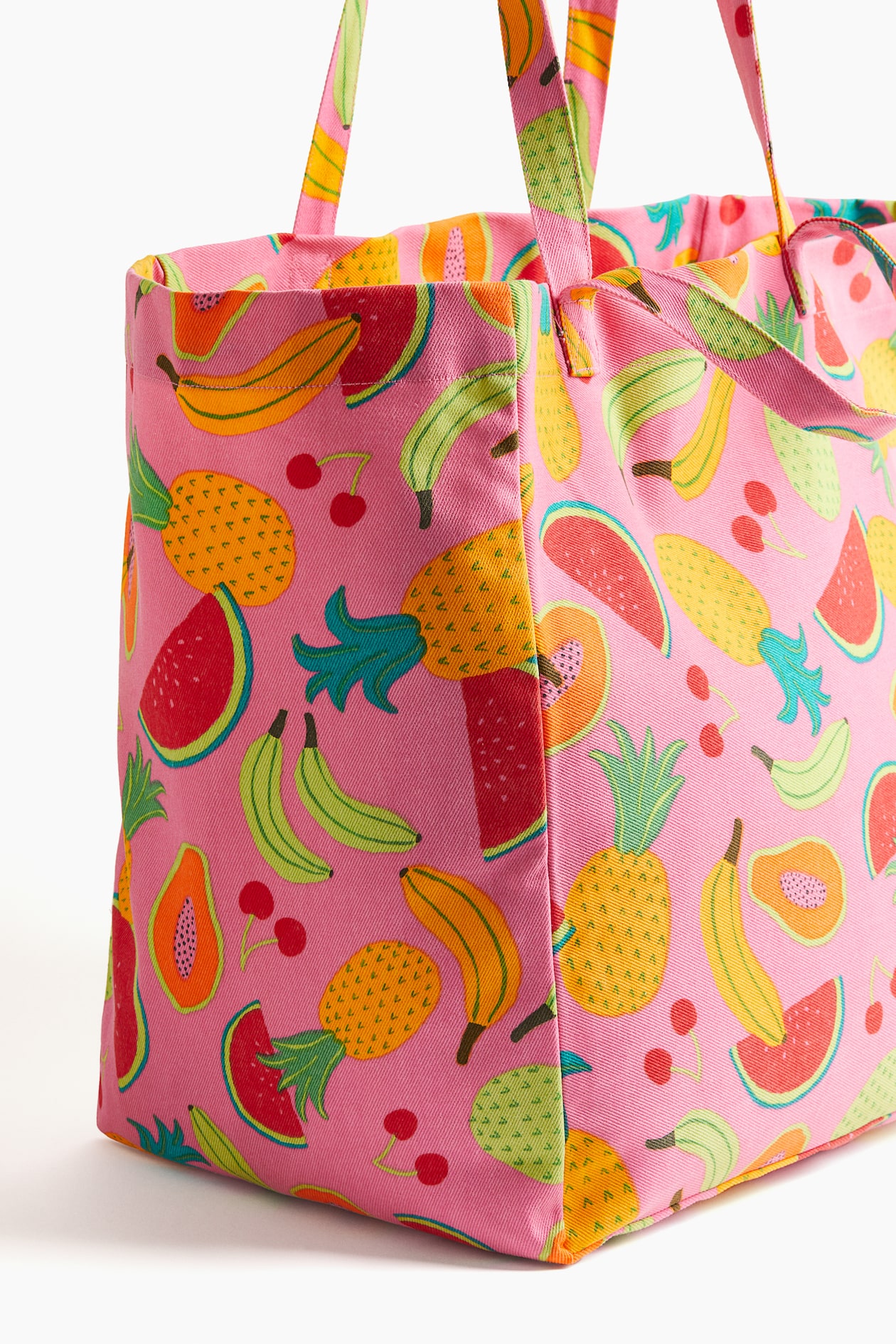 Pink/fruit Patterned Beach Bag at H&M Home | H&M US