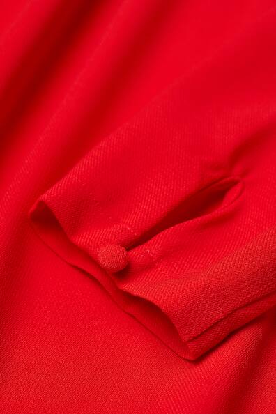 Puff-sleeved Dress - Bright red - Ladies | H&M US