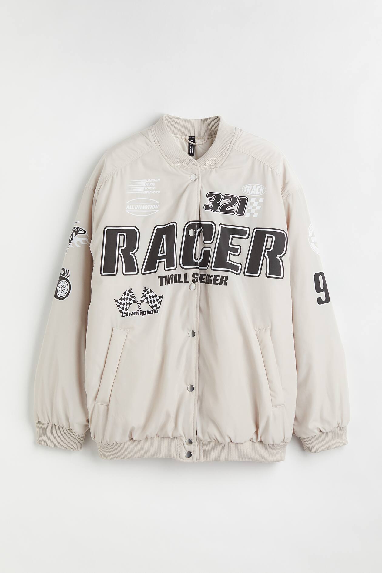 Bomber jacket - Light beige/Racer - Ladies | H&M IE