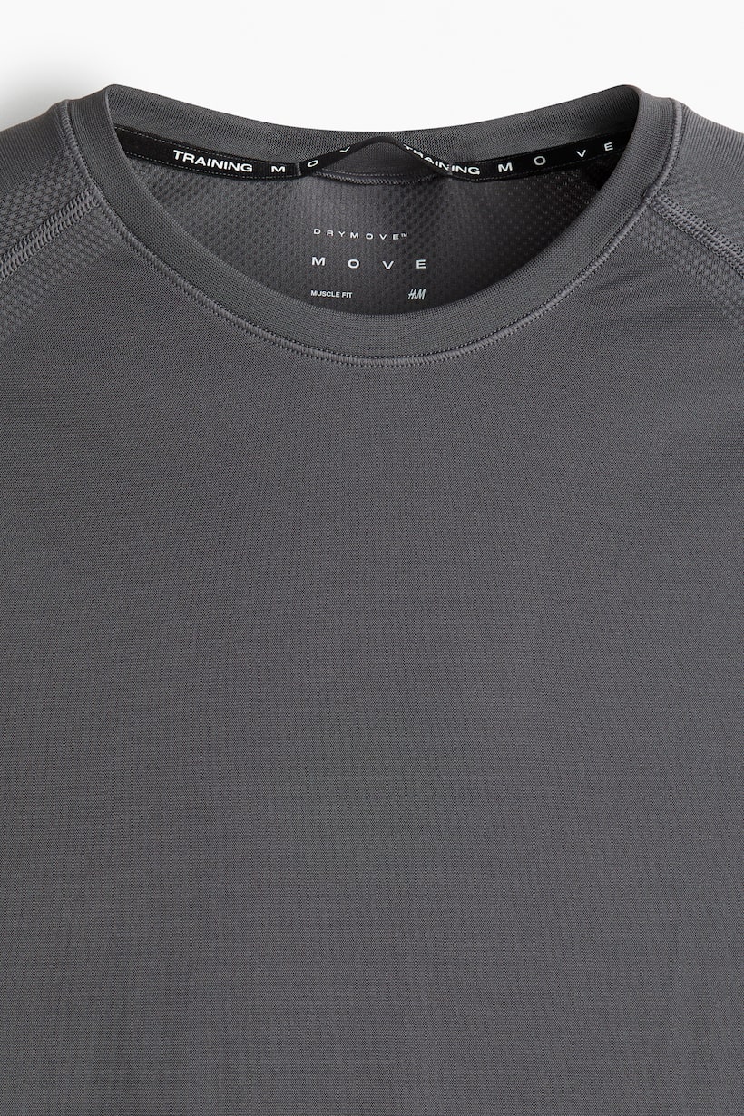 Playera deportiva Muscle Fit con DryMove™ - Gris - Men | H&M MX