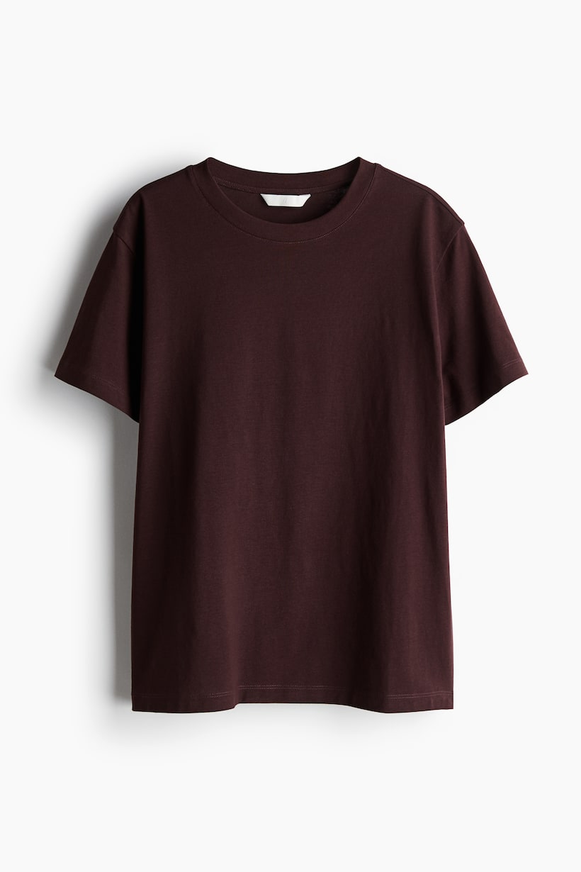 Cotton T-shirt - Burgundy - Ladies | H&M US