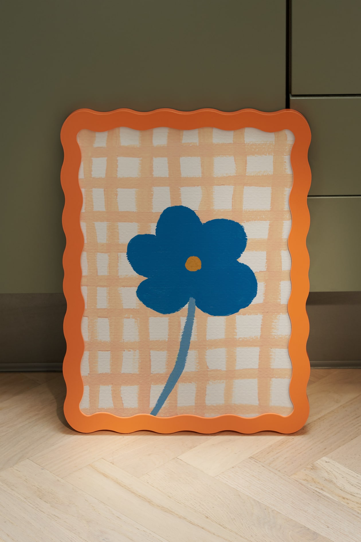 Wavy Picture Frame Wood - Orange - Postery - Home All | H&M GB