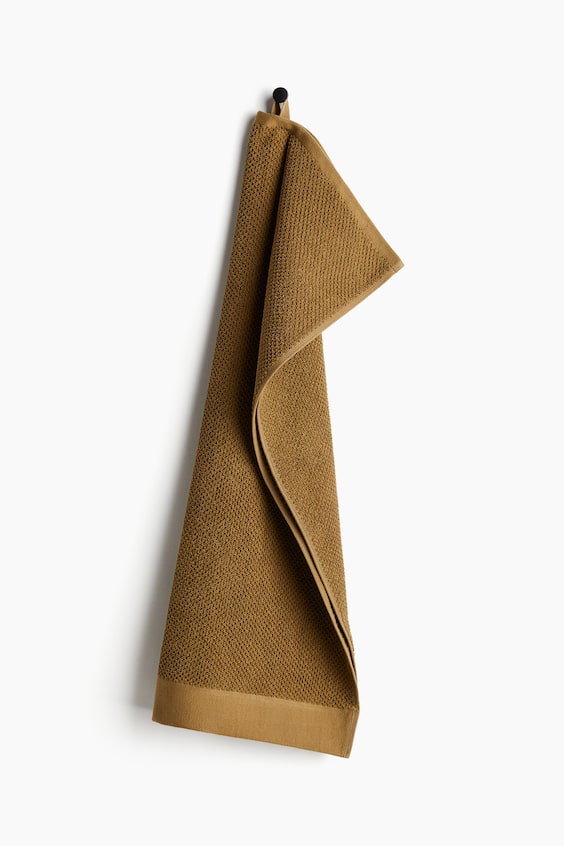 Khaki green Cotton Terry Hand Towel at H&M Home | H&M US