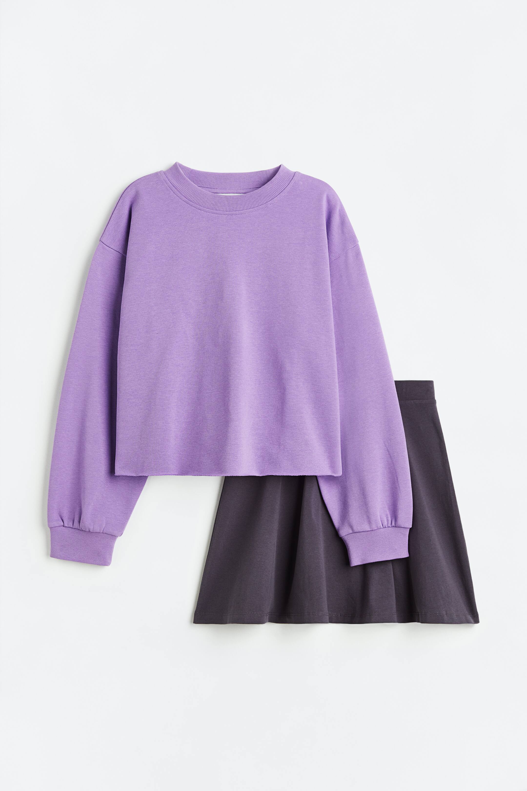 2-piece set - Purple/Dark grey - Kids | H&M GB