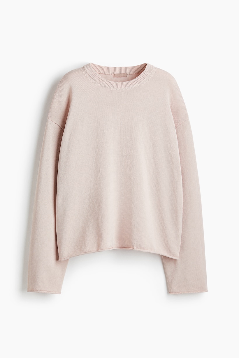 Suéter con bordes enrollados - Rosa palo - Ladies | H&M MX