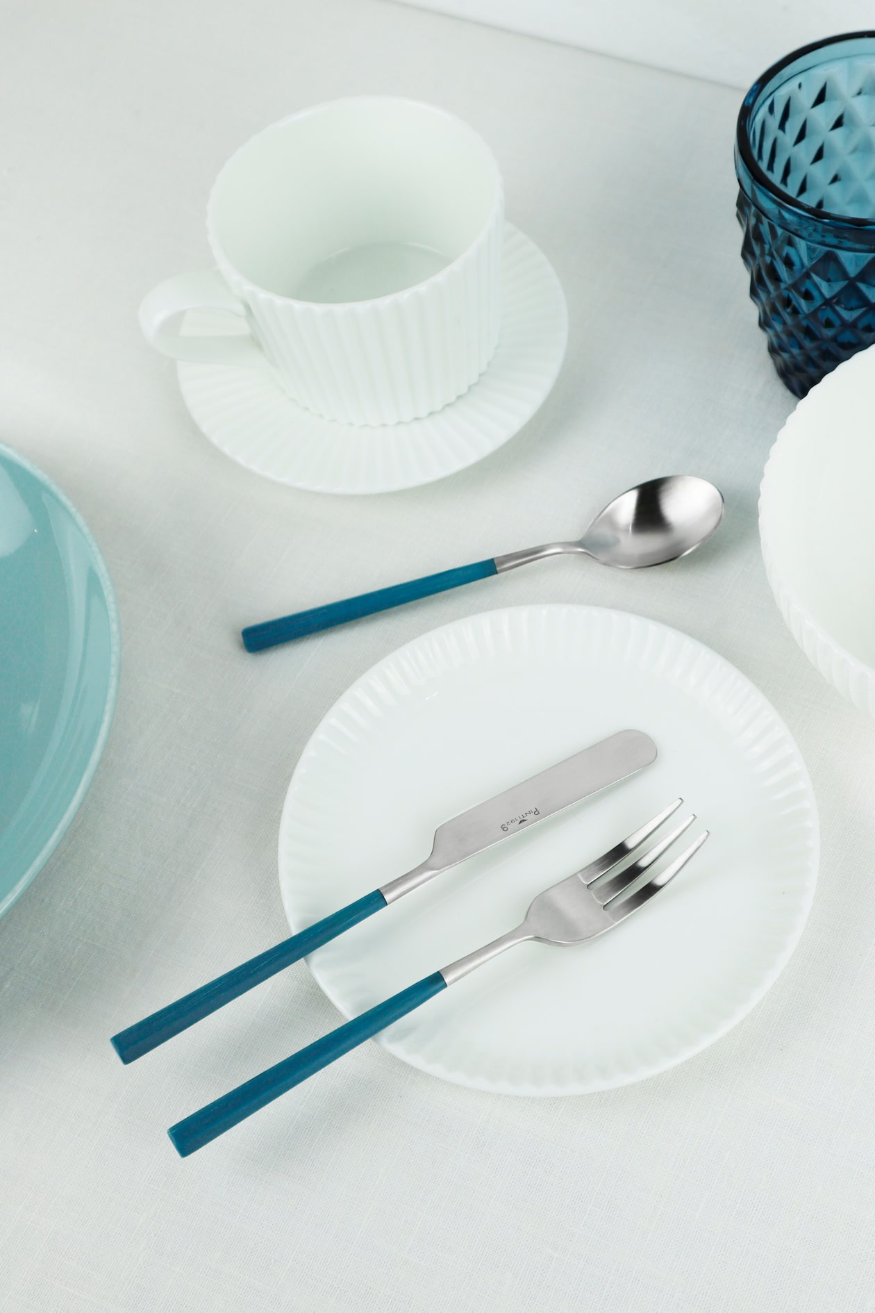 Hive Tee- Und Frühstücksset Für 4 Personen - Griff Blau/edelstahl Matt ...