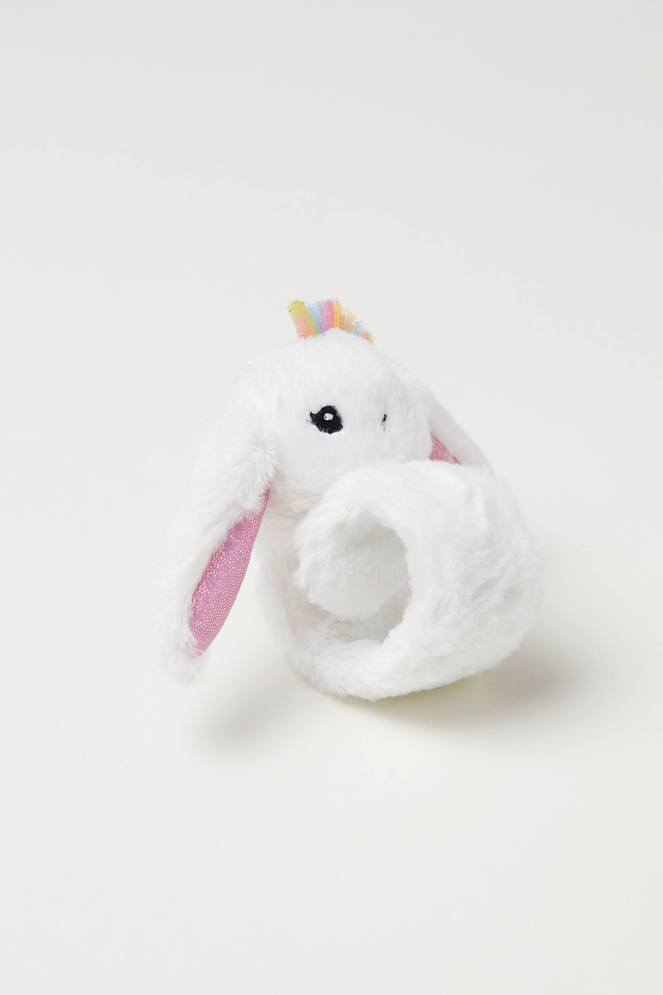 Snap-on Soft Toy Bracelet - White/rabbit - Kids | H&M US