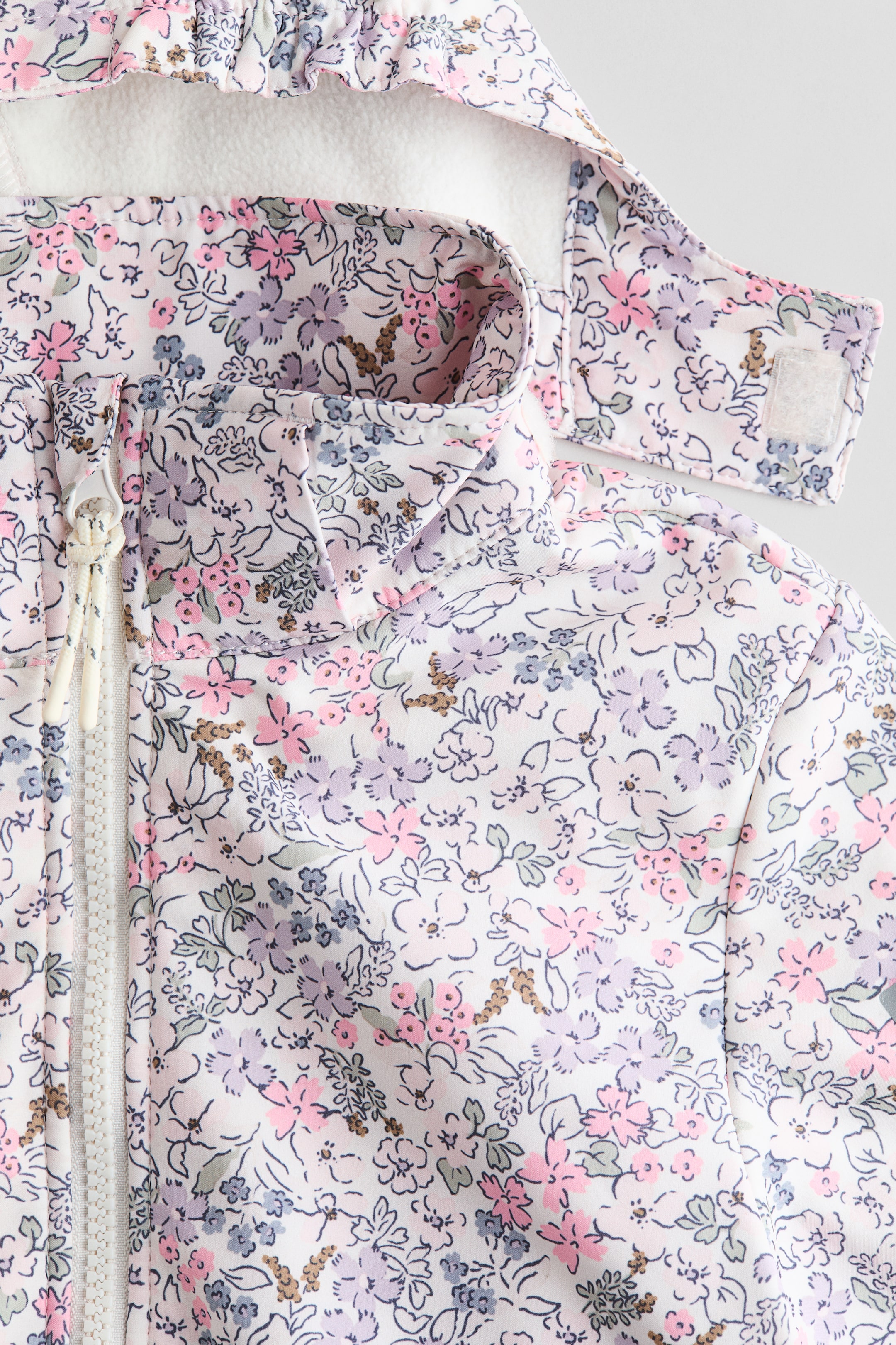 Pink/floral Water-resistant softshell jacket for kids | H&M CA