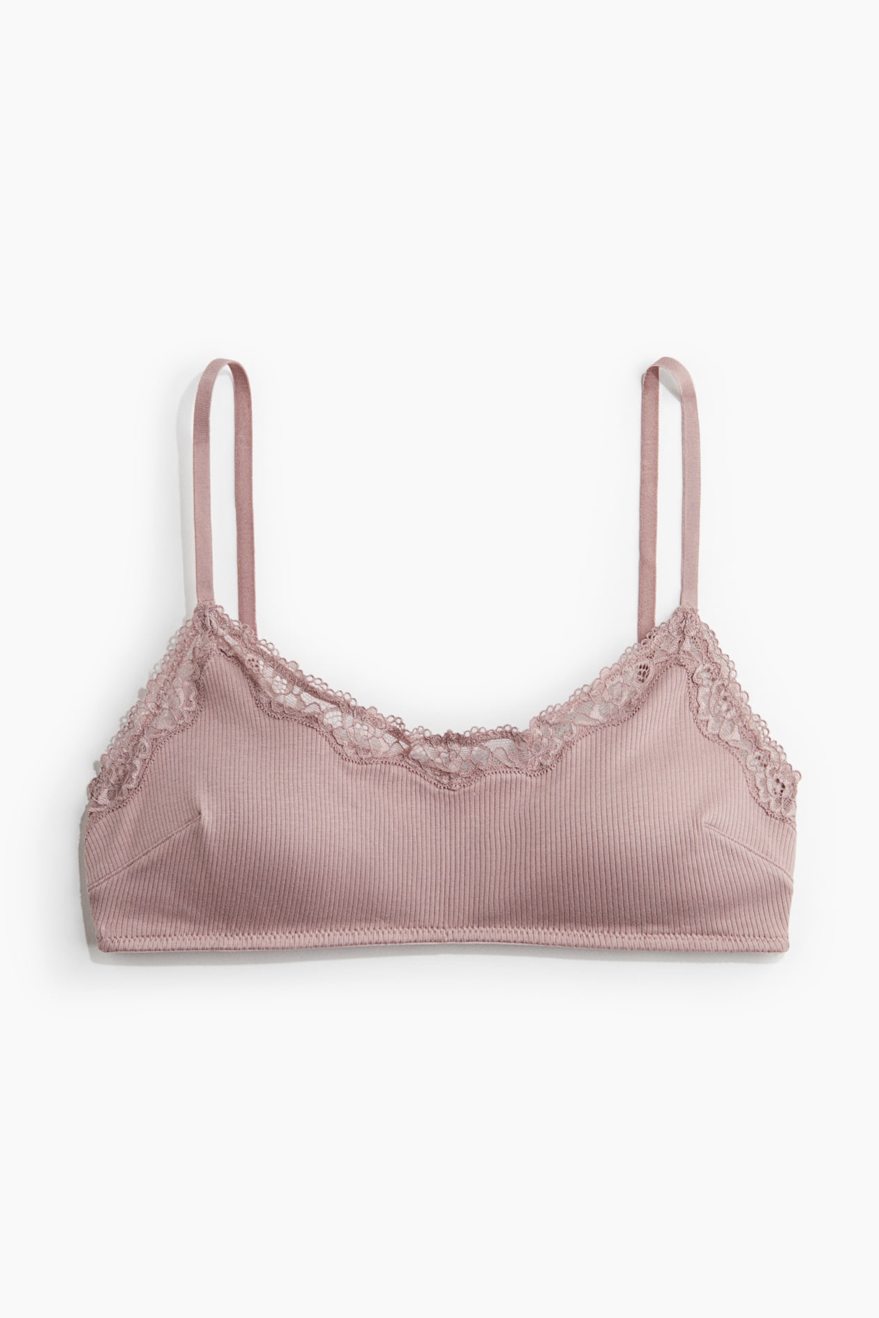 Women's Dusty pink Padded soft jersey bra | H&M GB