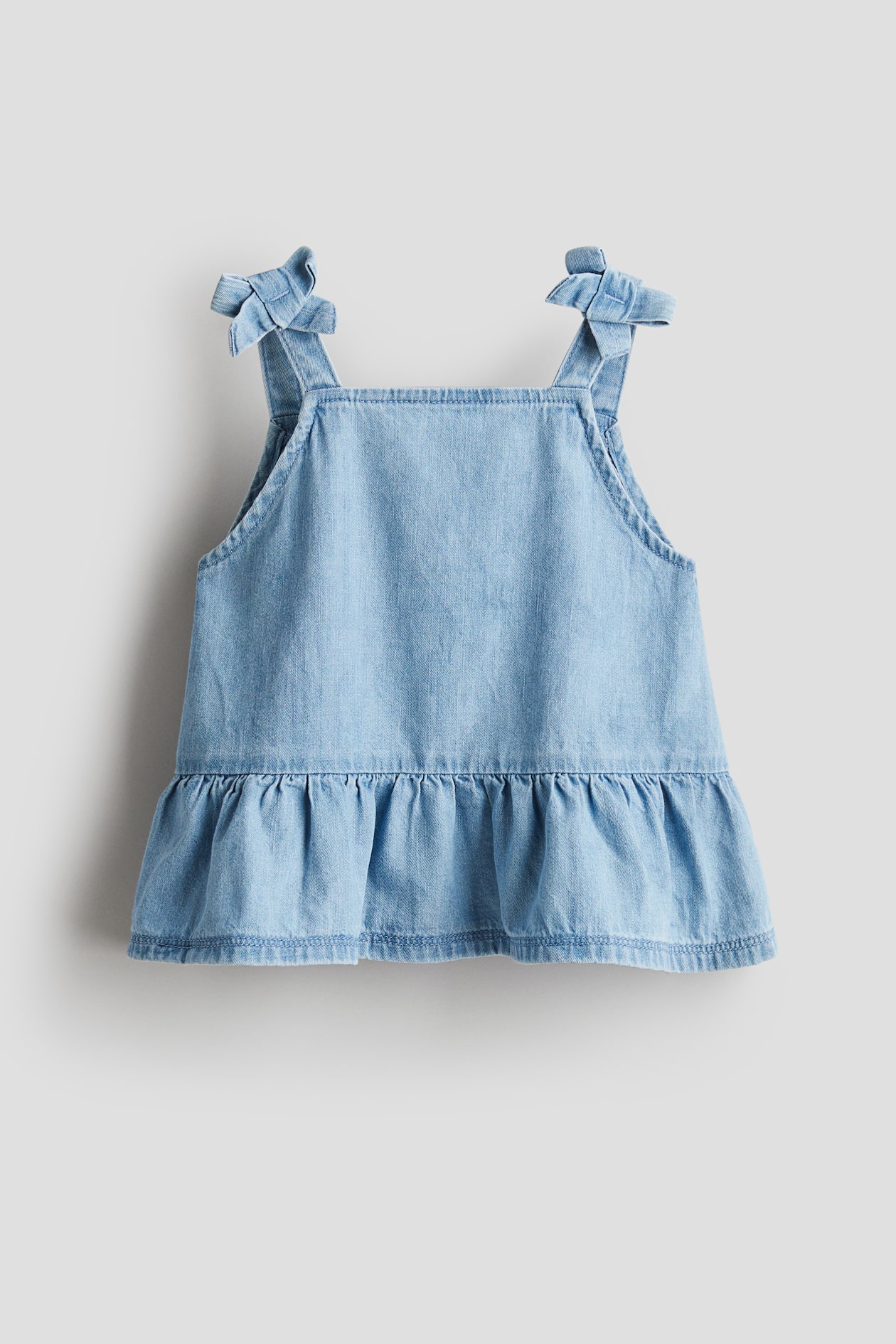 Denim blue Denim Peplum Top for kids | H&M PH