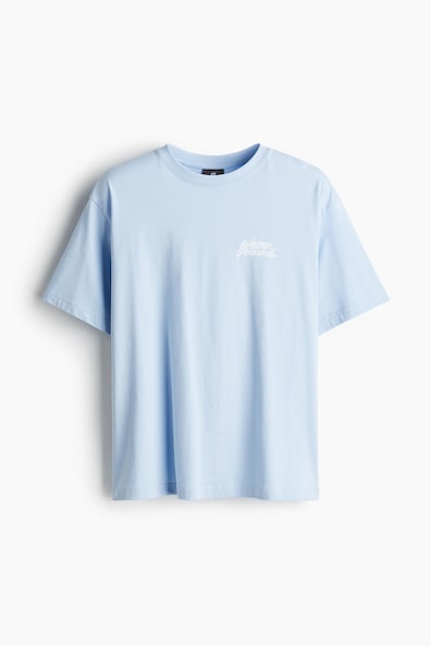 Men’s Light blue/Wasted Potential Loose Fit Printed T-shirt | H&M US