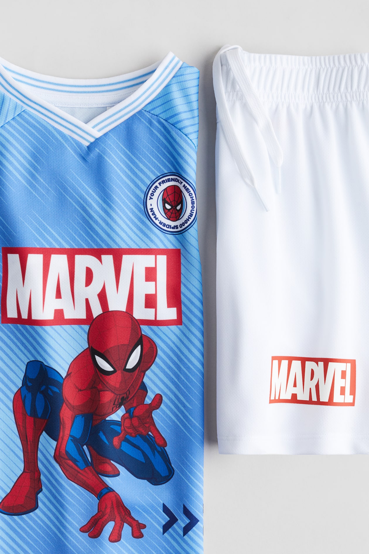 Light blue/Spider-Man 2-piece Soccer Set for kids | H&M US