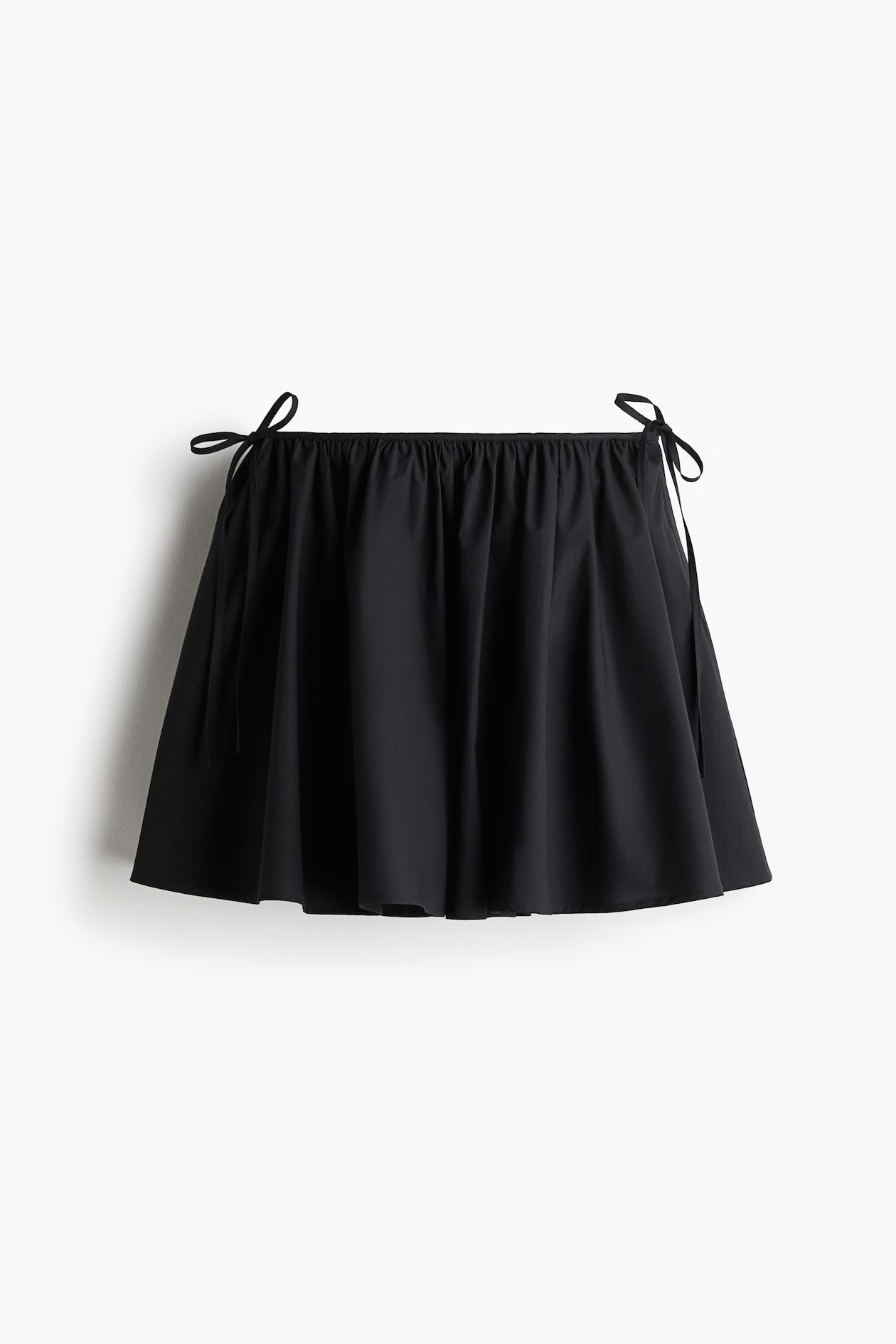 Women's Black Tie-Detail Mini Circle Skirt | H&M US