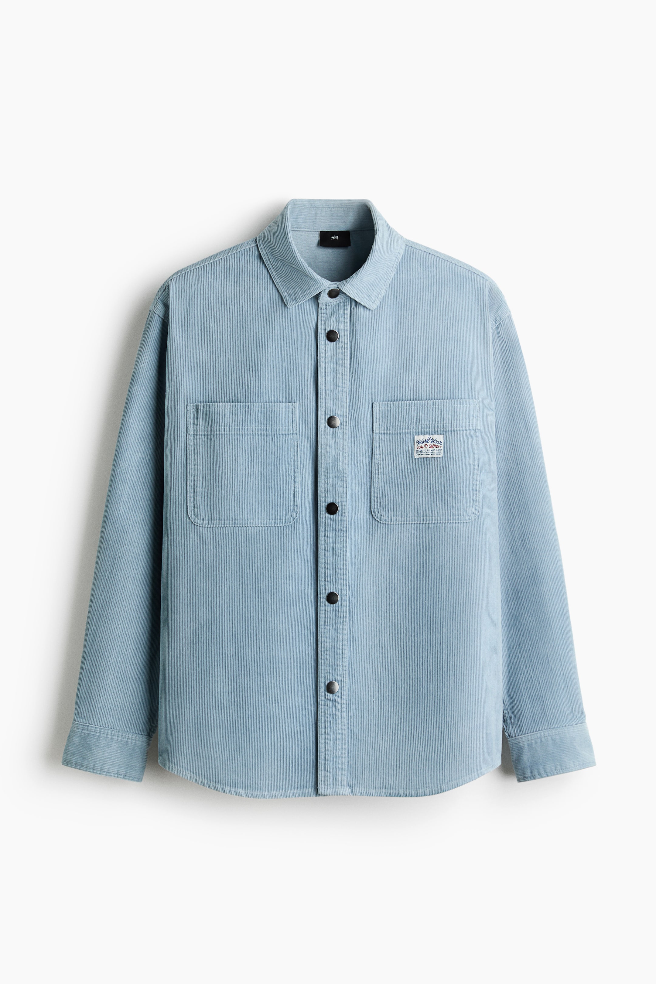 Men’s Light blue Oversized cotton corduroy shirt | H&M IN