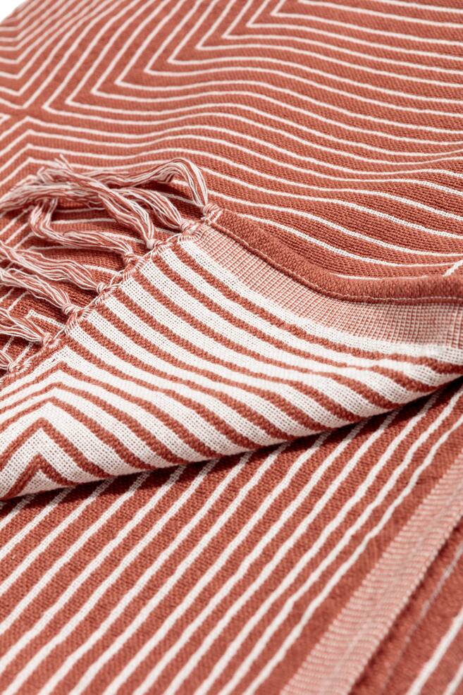 Jacquardvævet plaid - Rust/Hvid - Home All | H&M DK