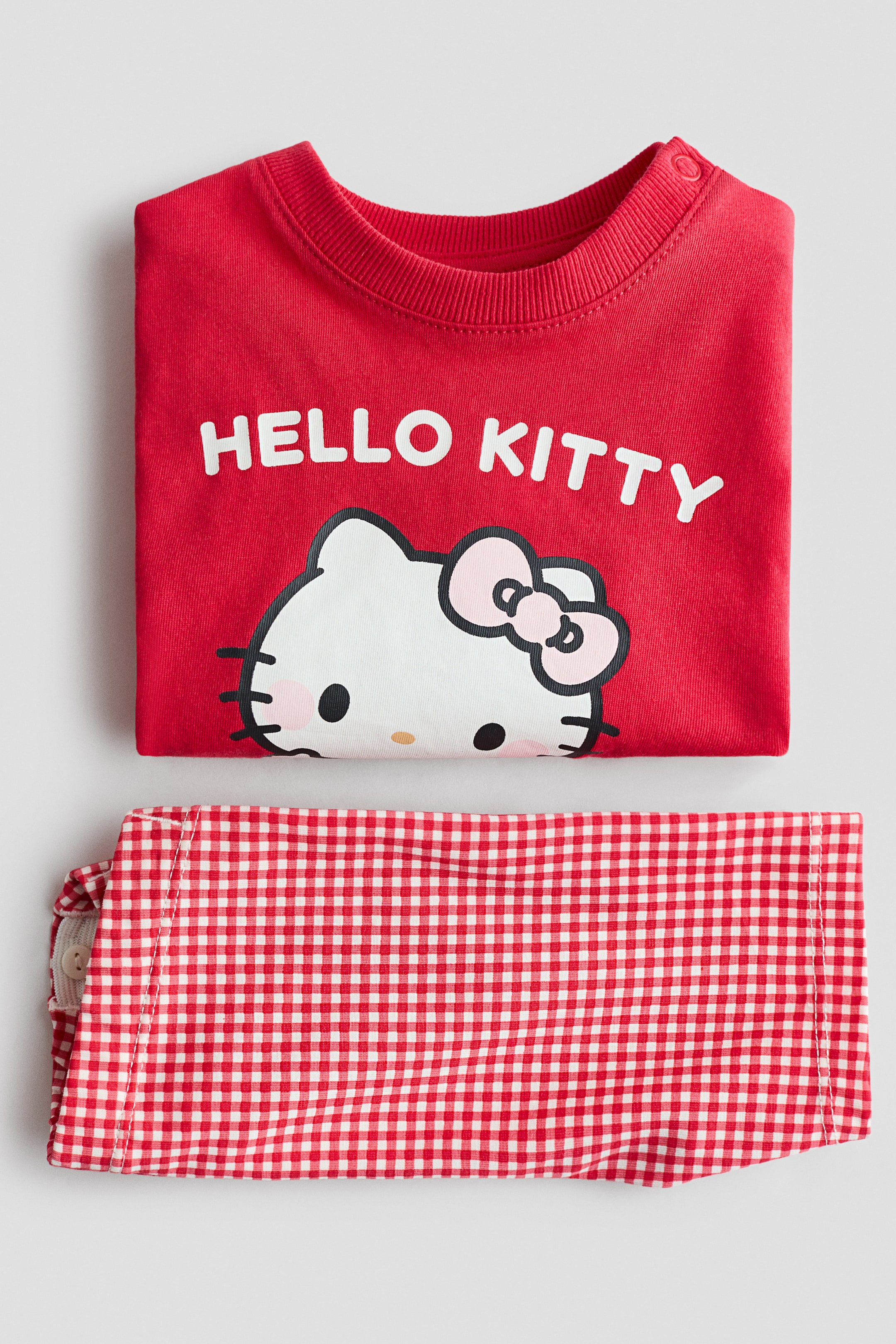 Red/Hello Kitty 2-piece printed cotton set for kids | H&M GB