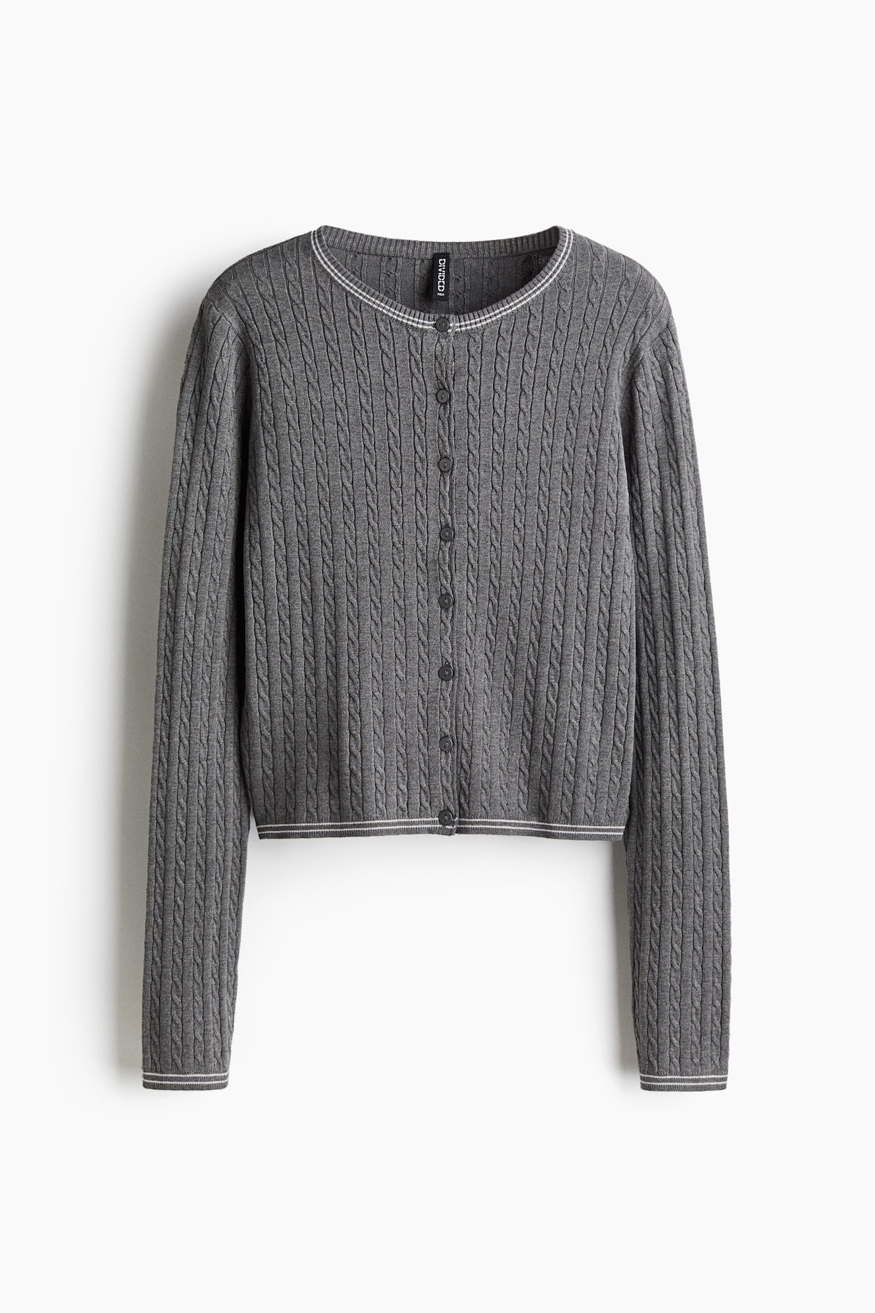 Women's Gray Cable-Knit Cardigan | H&M US