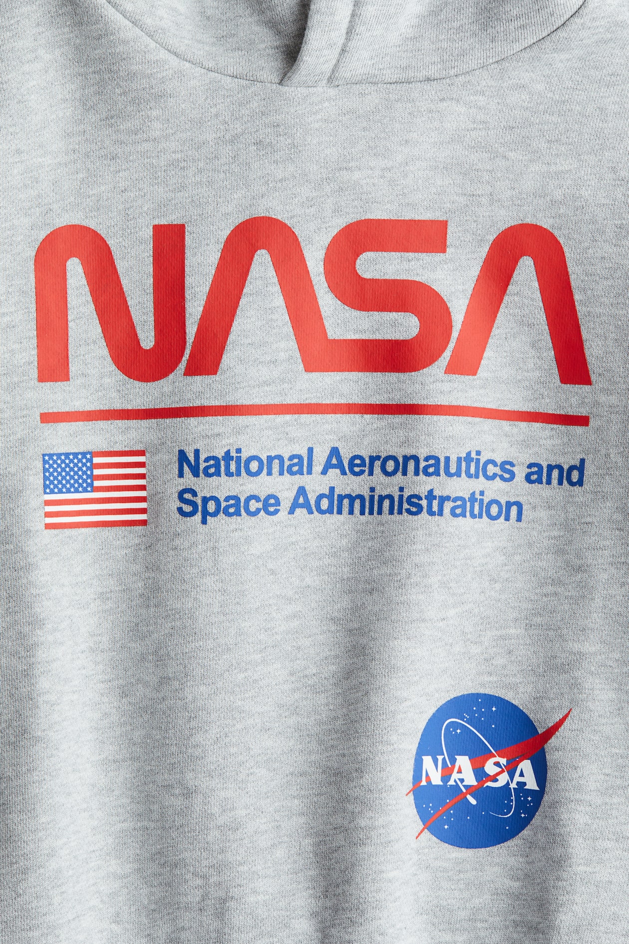 Light gray/NASA Printed Hoodie for kids | H&M US