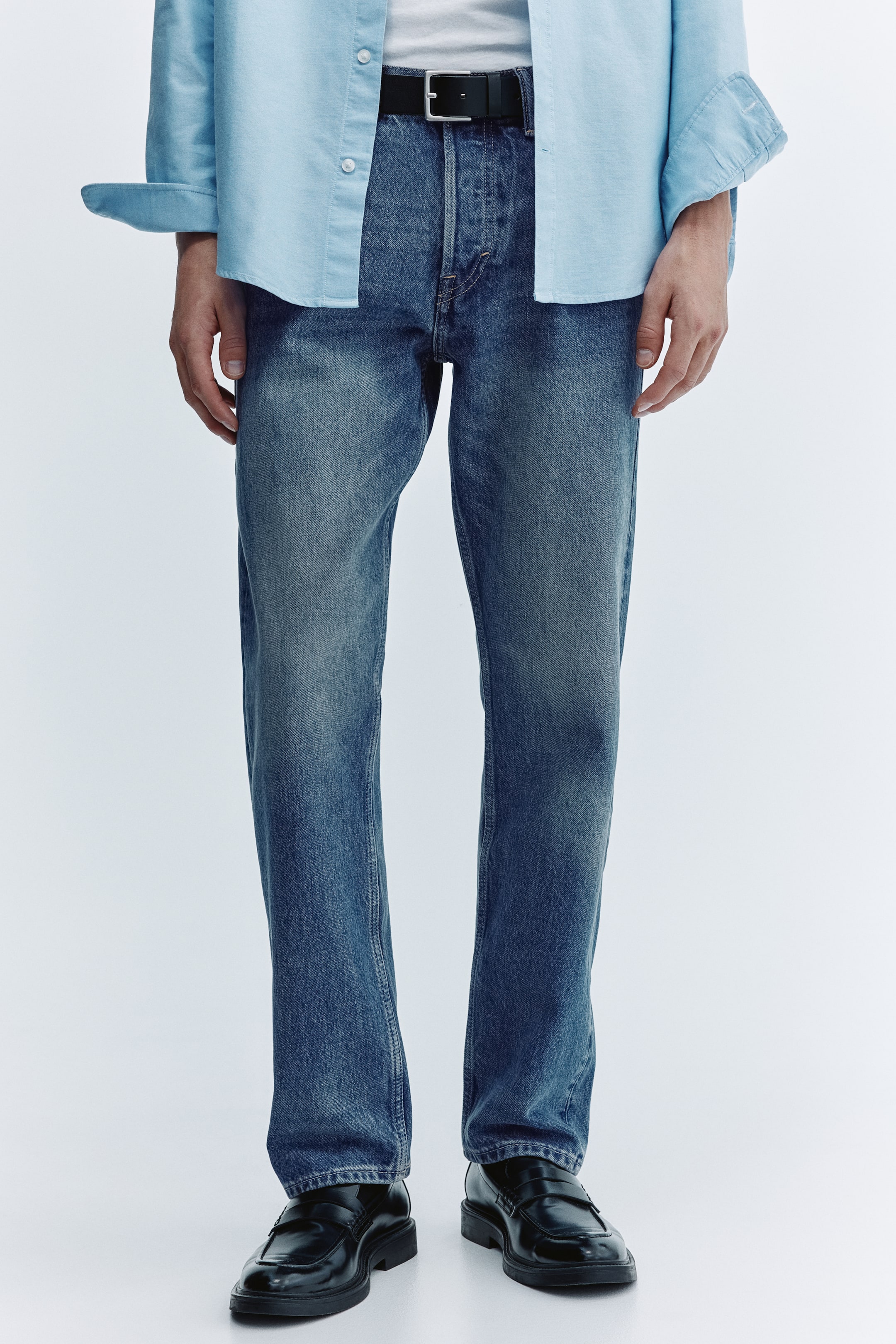 Men’s Medium blue Original Straight Jeans | H&M CA