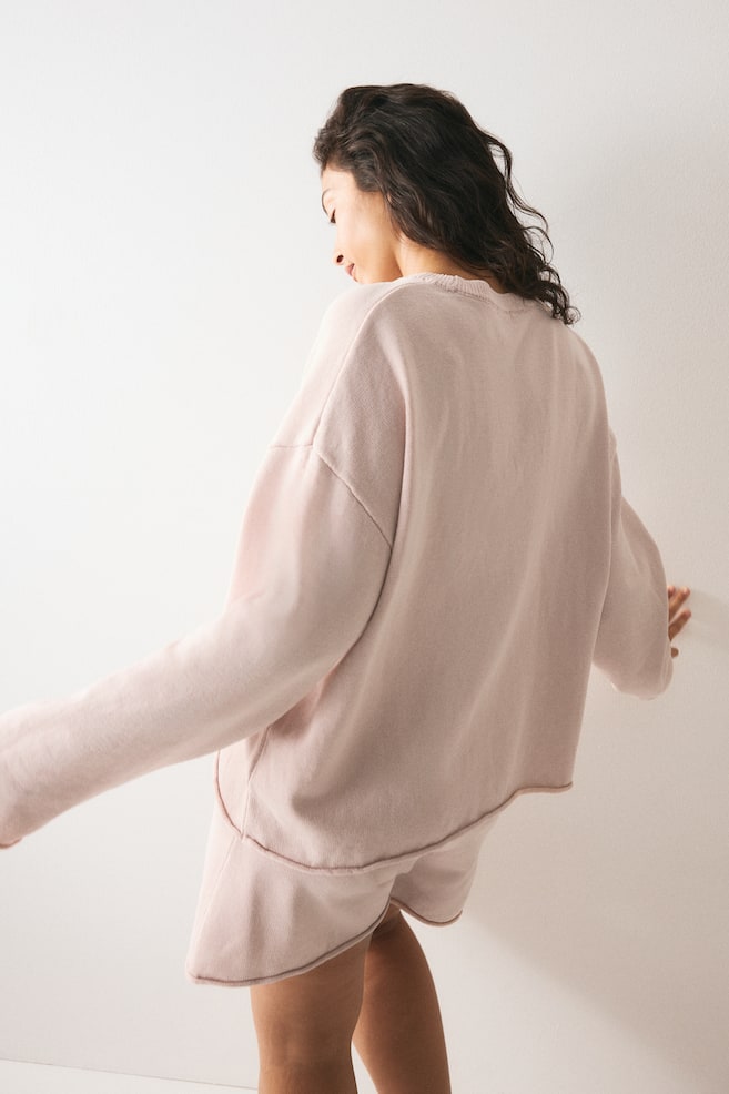 Suéter con bordes enrollados - Rosa palo - Ladies | H&M MX