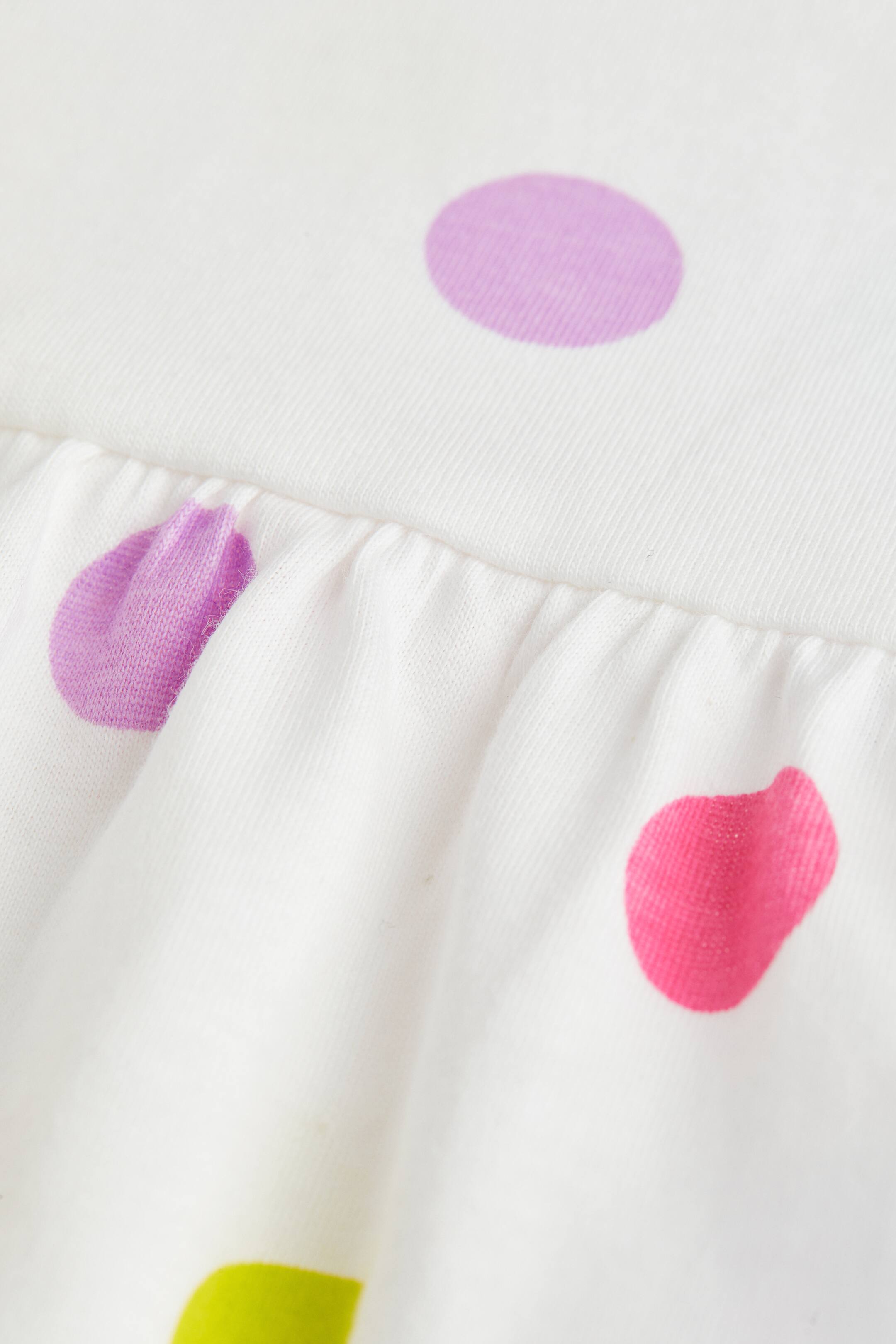 Patterned jersey dress - White/Spotted - Kids | H&M SG