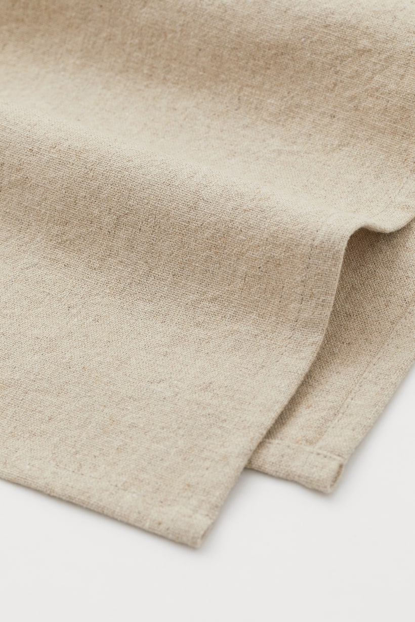 Linen-blend table runner - Beige - Home All | H&M GB