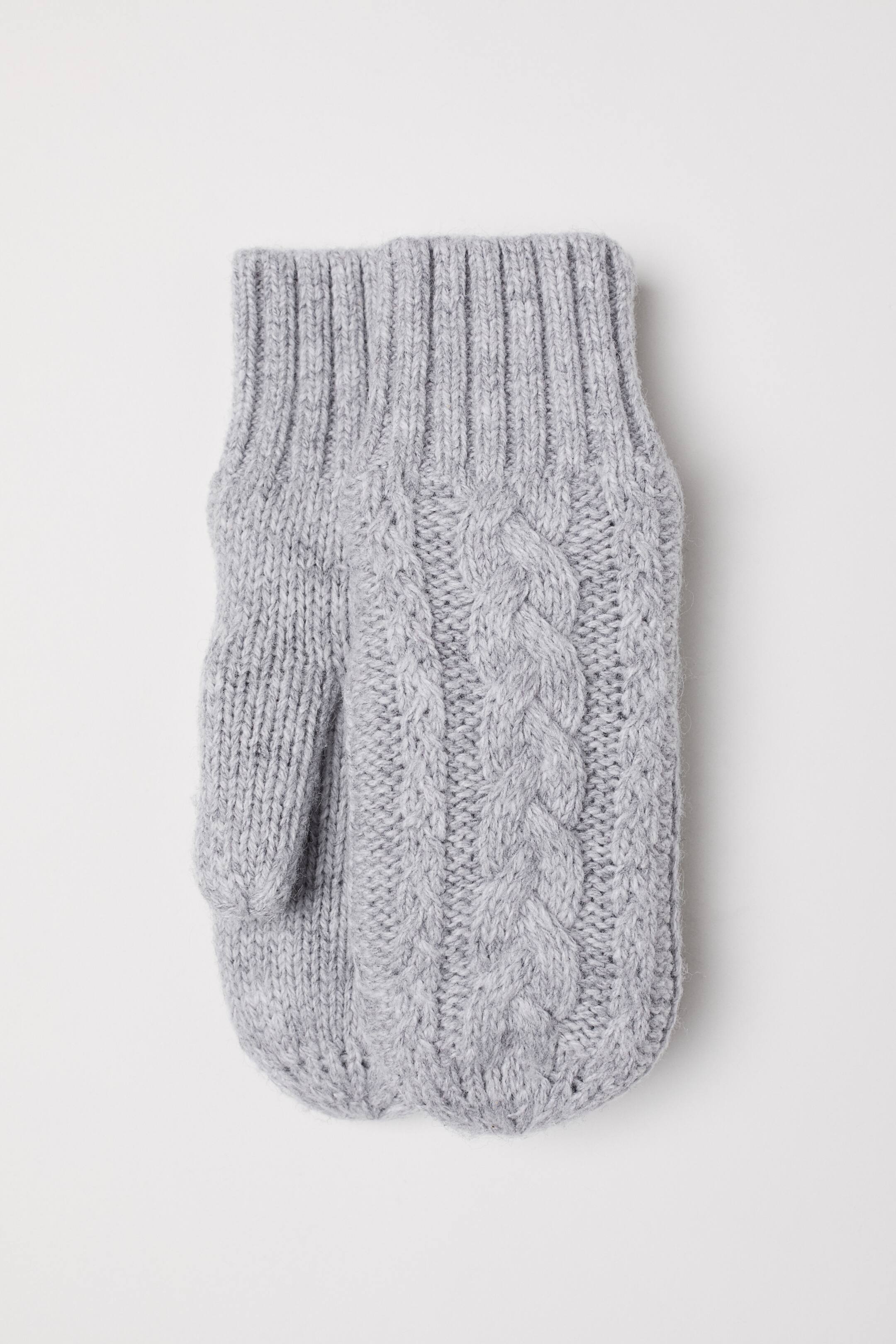 Knit Mittens - Light gray - Kids | H&M CA