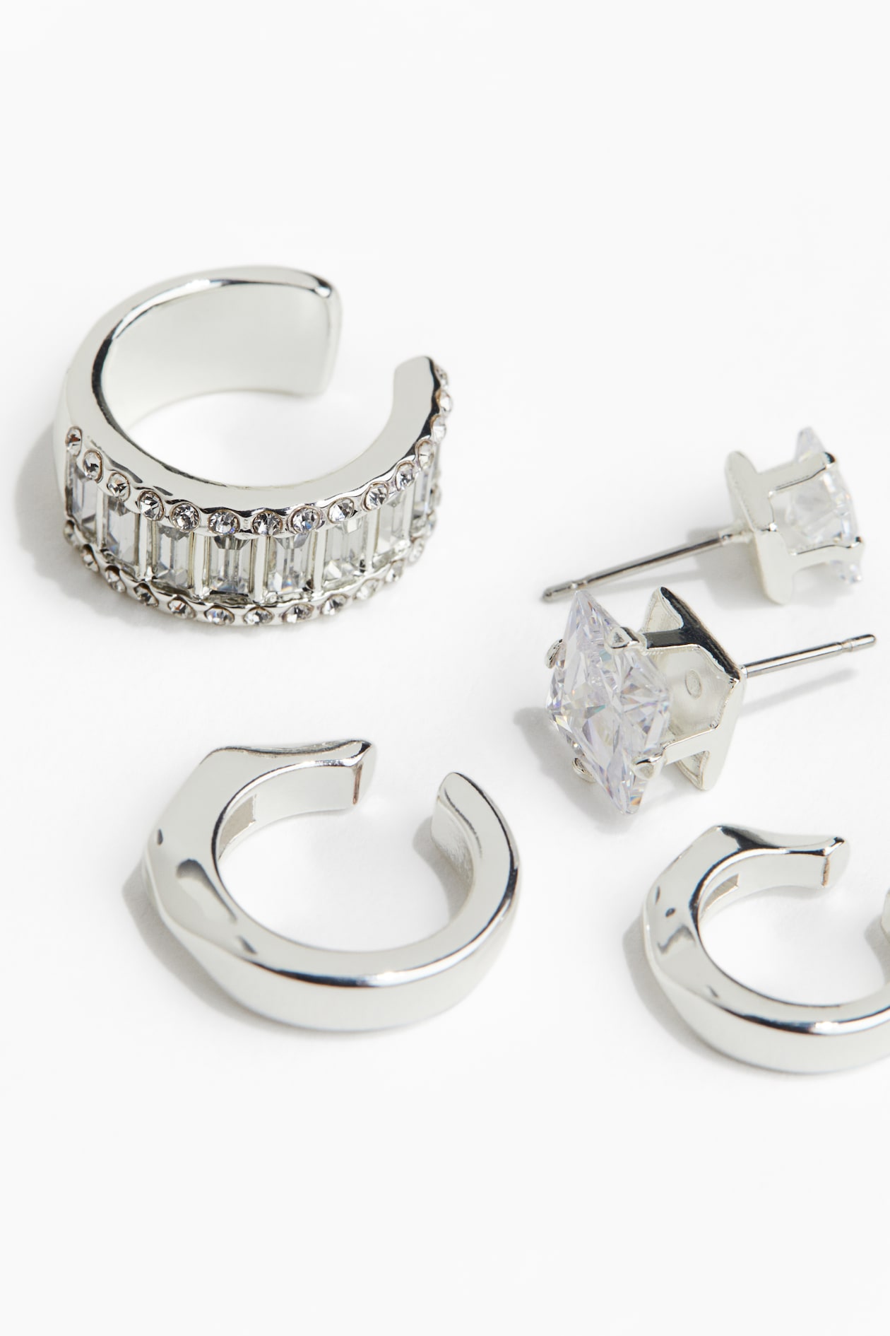 5-pack Ear Cuffs and Studs - Silver-colored - Men | H&M US