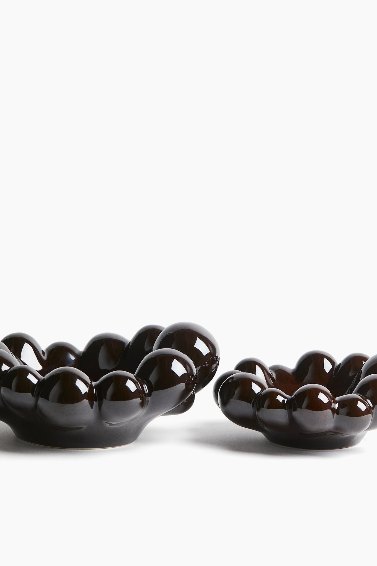 Large Bubbly Stoneware Bowl - Dark brown - Home All | H&M US