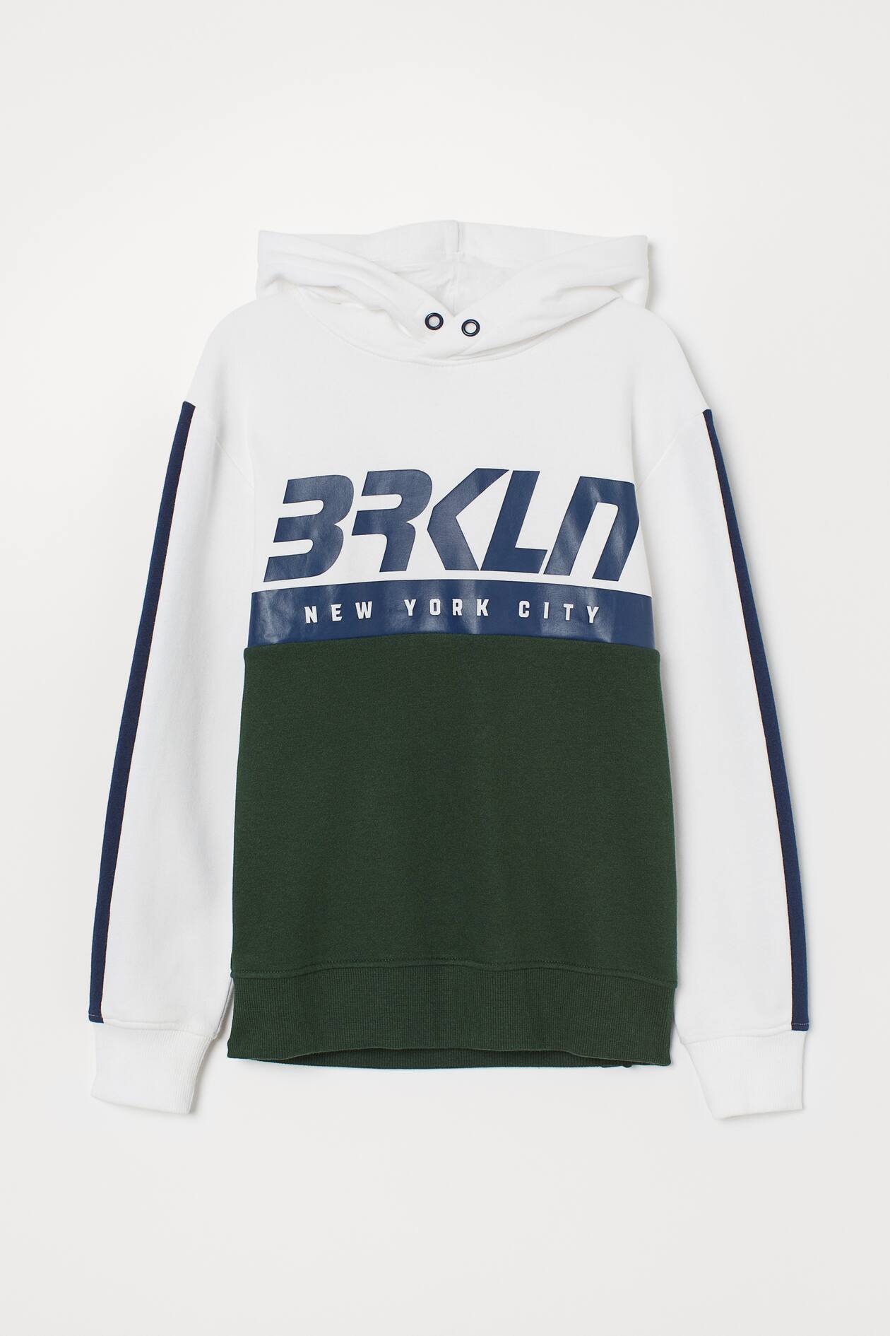 Sudadera estampada con gorro - Blanco/Brkln - Kids | H&M MX