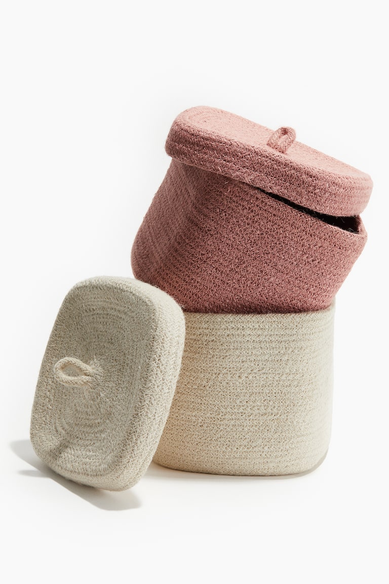 Small Jute Box - Natural white - Home All | H&M US