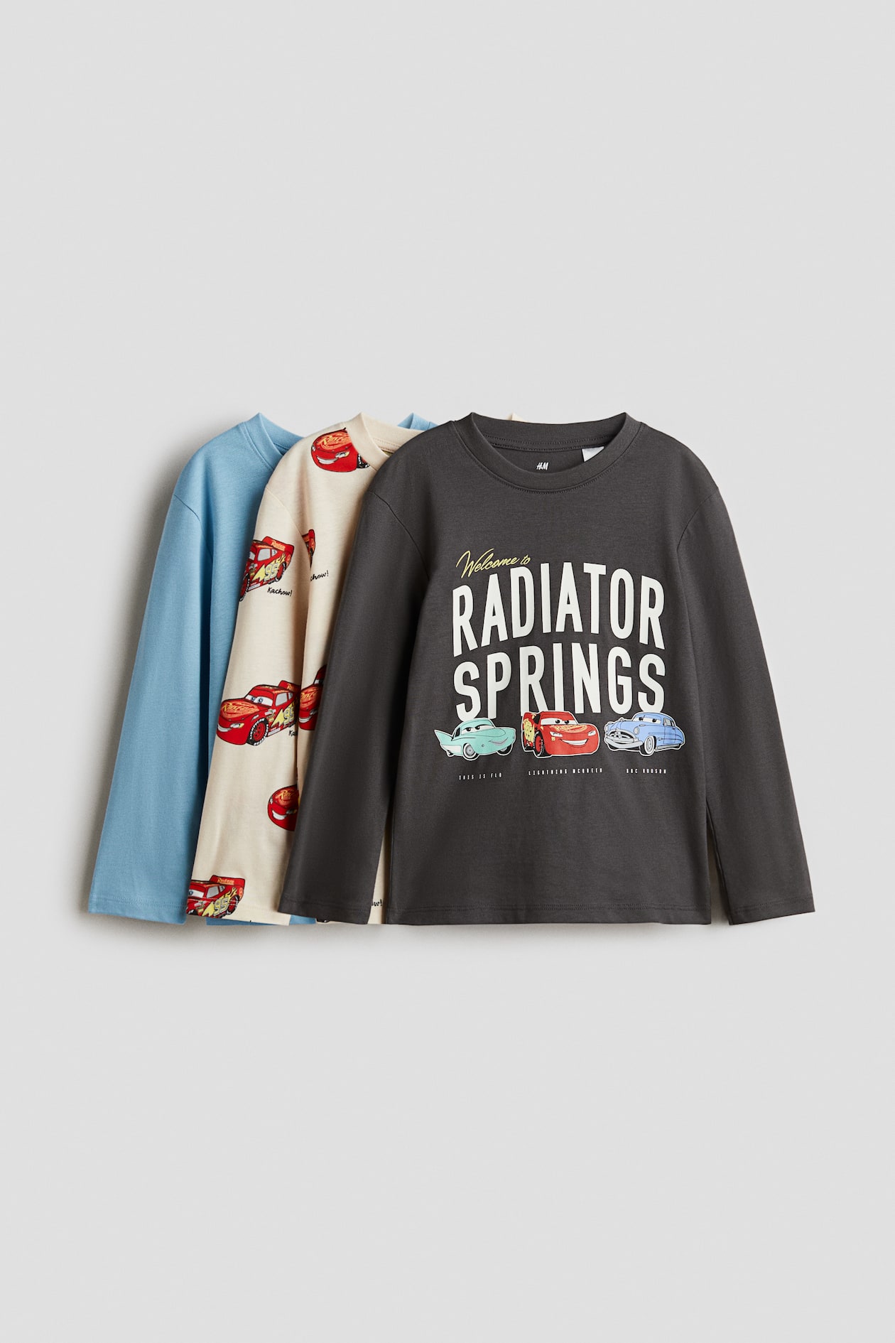 3-pack Playeras de manga larga - Gris/Coches - Kids | H&M MX