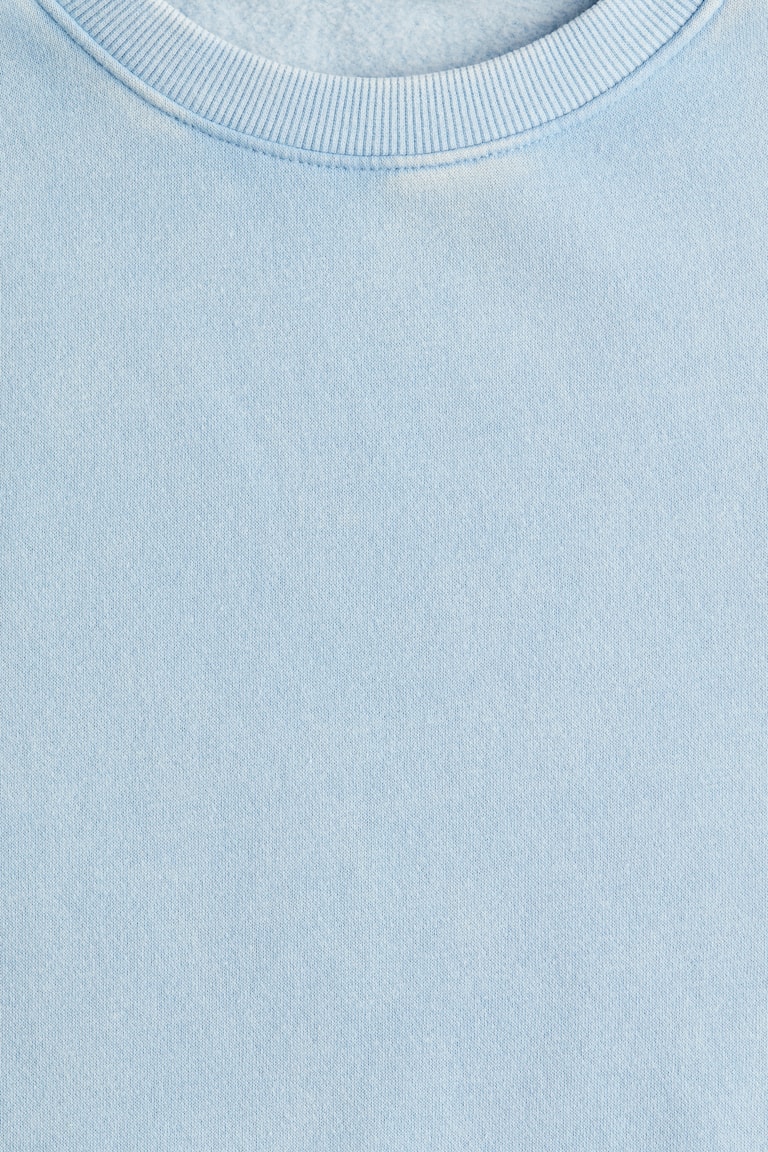 Light blue Washed-Look Sweatshirt for kids | H&M US