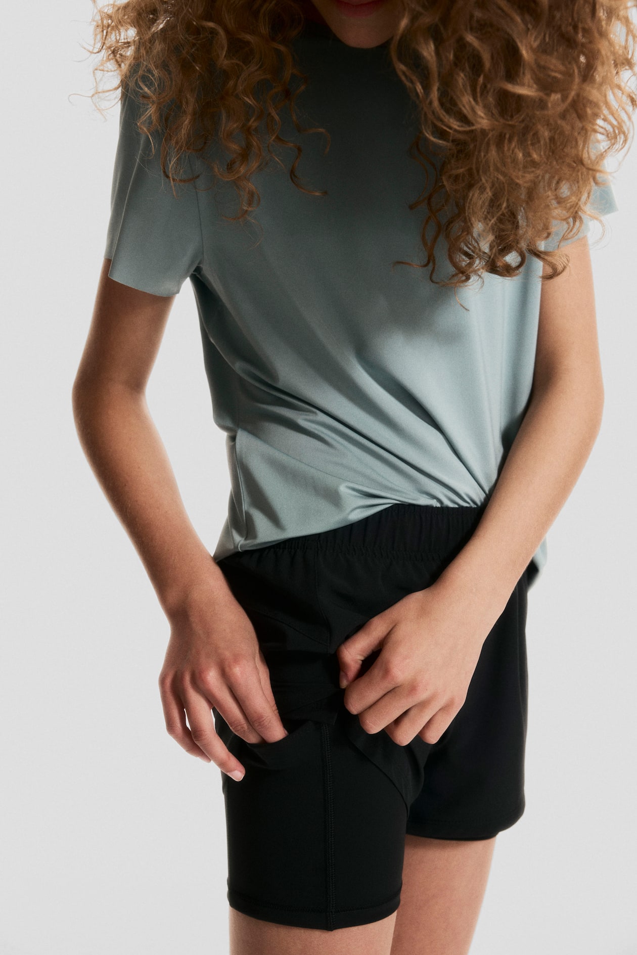 Double-Layered Running Shorts with DryMove™ - Black - Kids | H&M US