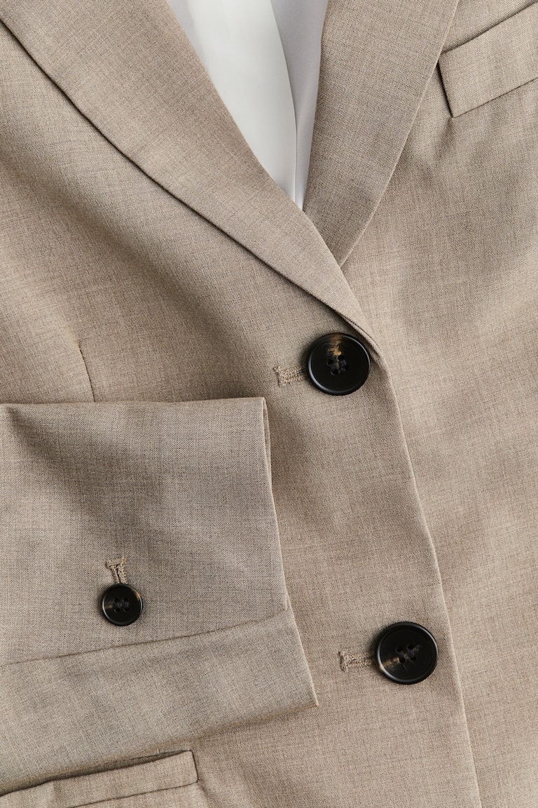 Women's Beige marl Fitted blazer | H&M IN