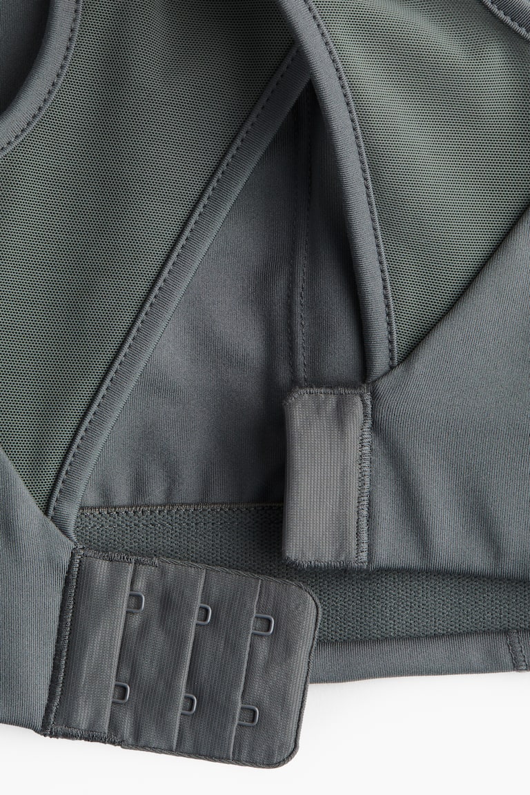 - High Support Sports bra with DryMove™ - Dark grey - Ladies | H&M GB