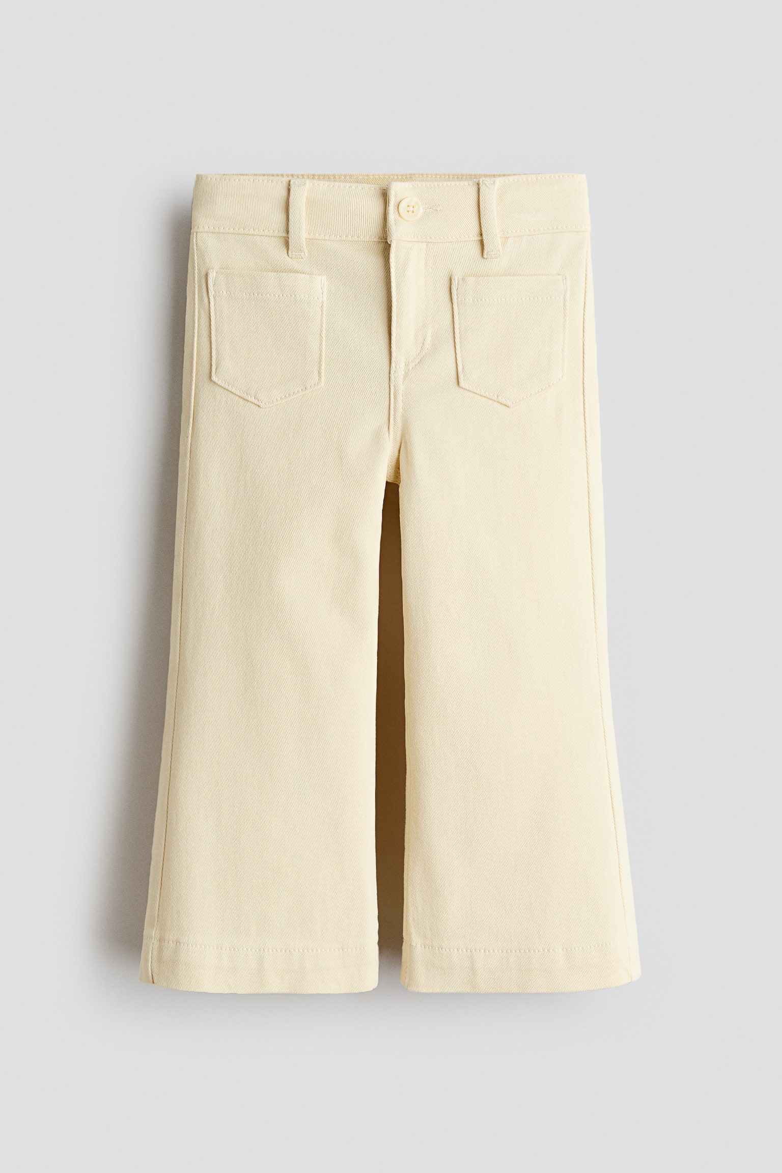 Light yellow Flared Twill Pants for kids | H&M US