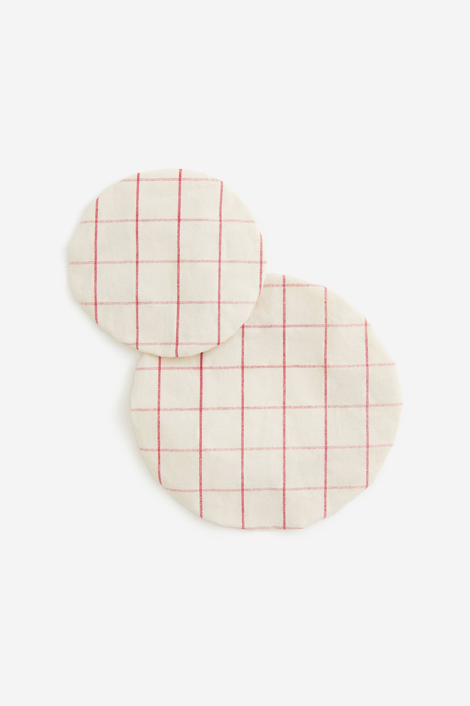 2-pack small reusable bowl covers - Red/Checked - Home All | H&M GB